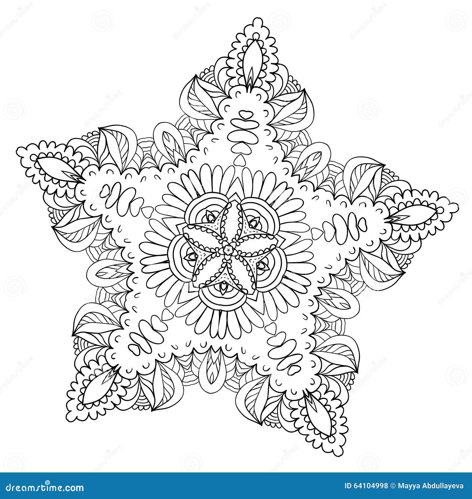Zentangle Flower, Pattern, Freehand, Vector, Illustration ...