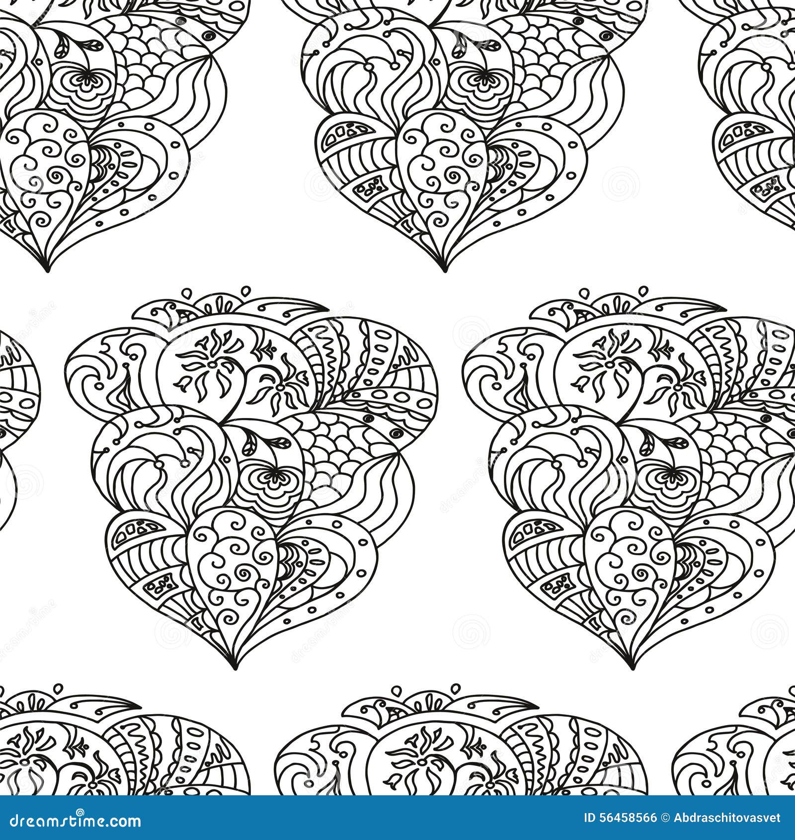Zentangle flower stock vector. Illustration of print - 56458566