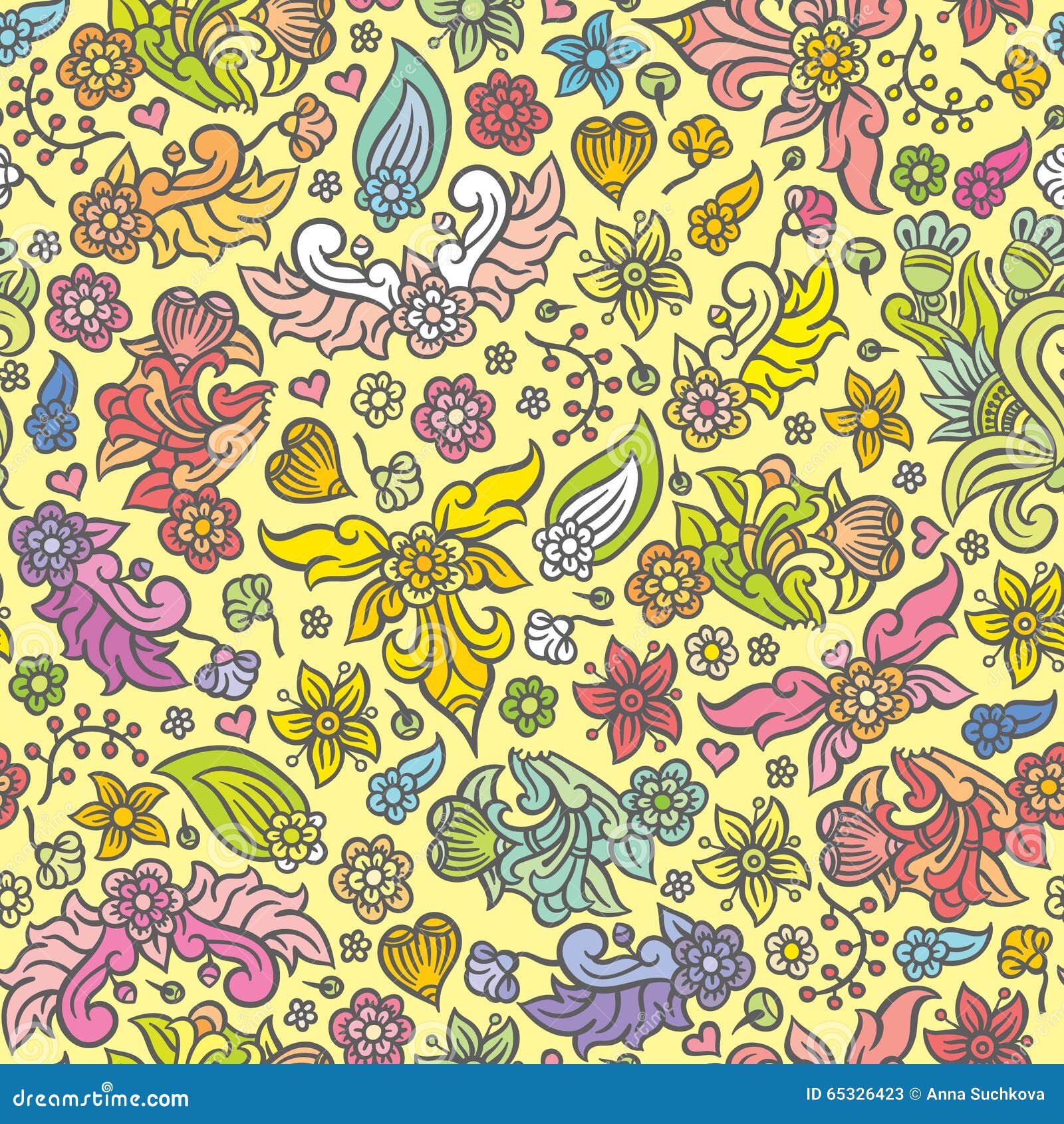 Zentangle Flowers and Leaves Stock Vector - Illustration of petal ...