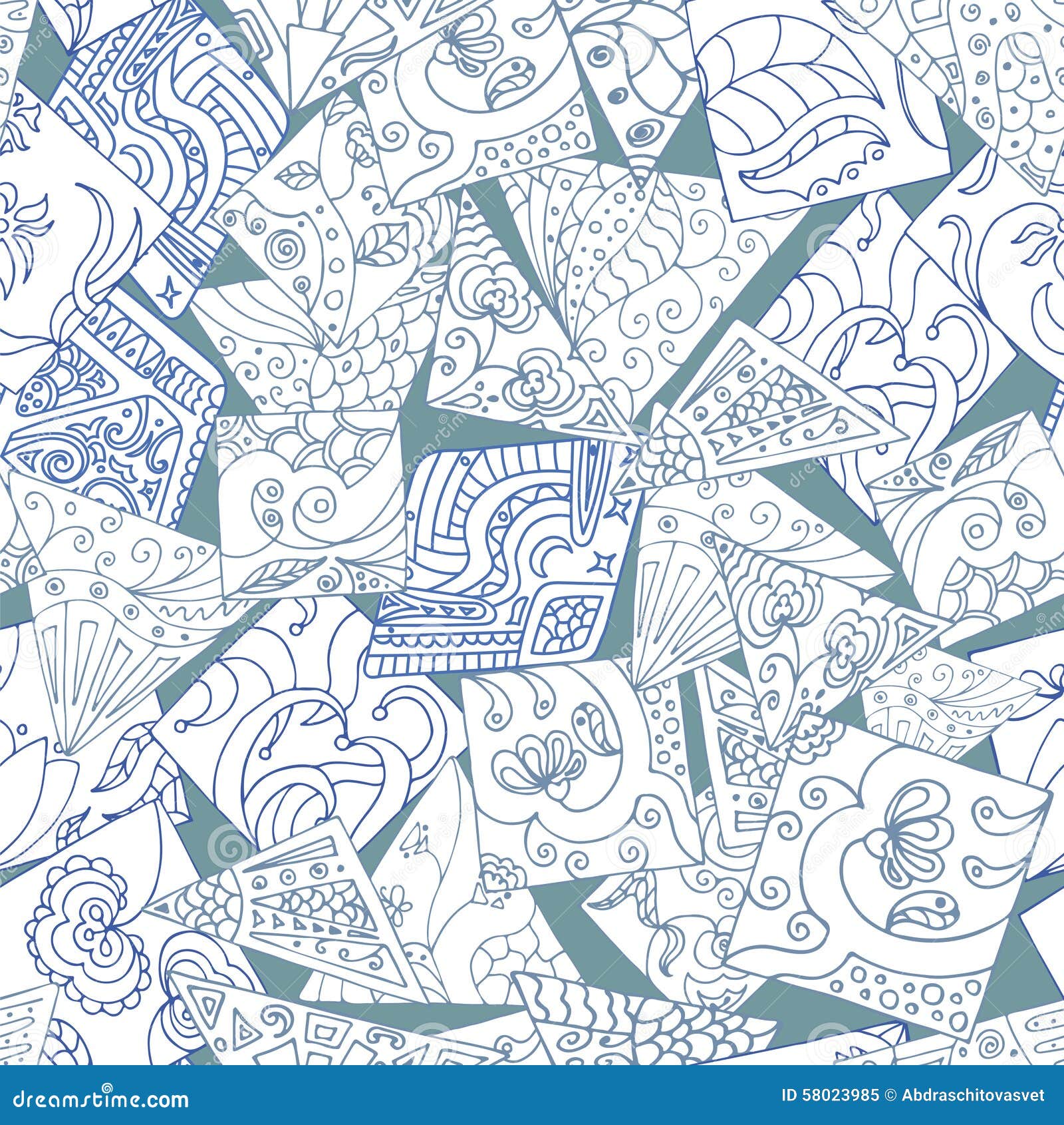 Zentangle geométrico ilustración del vector. Ilustración de tela - 58023985