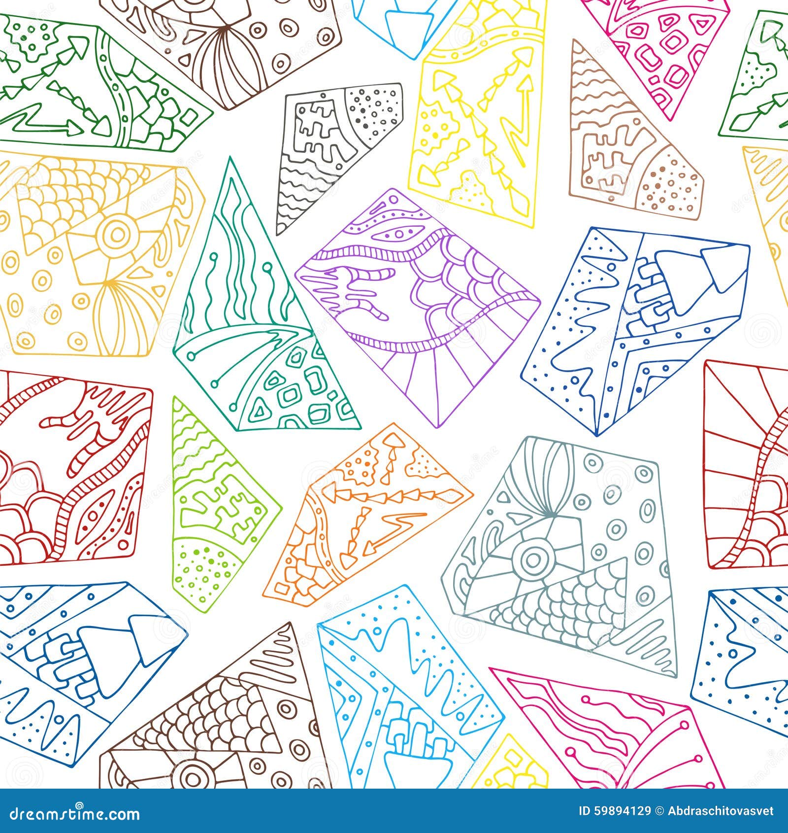 Zentangle geometry 2 stock vector. Illustration of asymmetry - 59894129