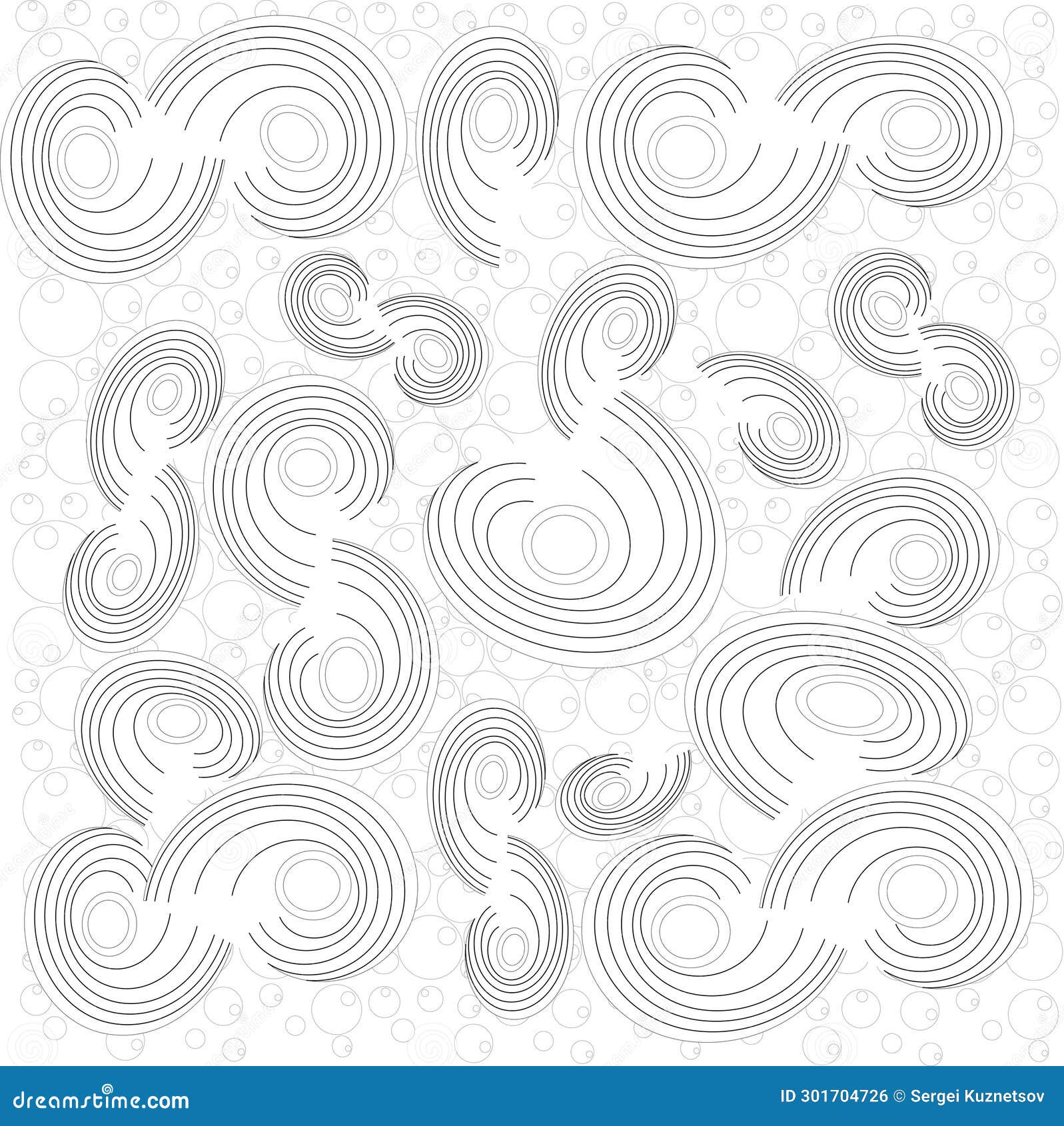 Zentangle Ocean Waves Seamless Pattern Stock Illustration ...
