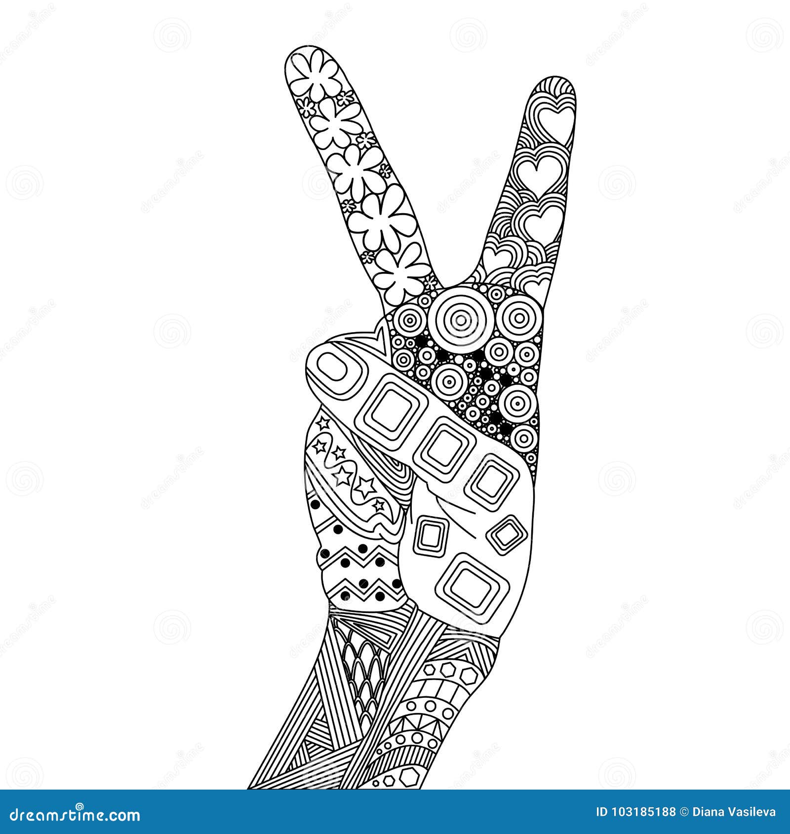Vector Zentangle Peace stock vector. Illustration of color - 103185188 Vector Zentangle Peace stock vector. Illustration of color - 103185188
