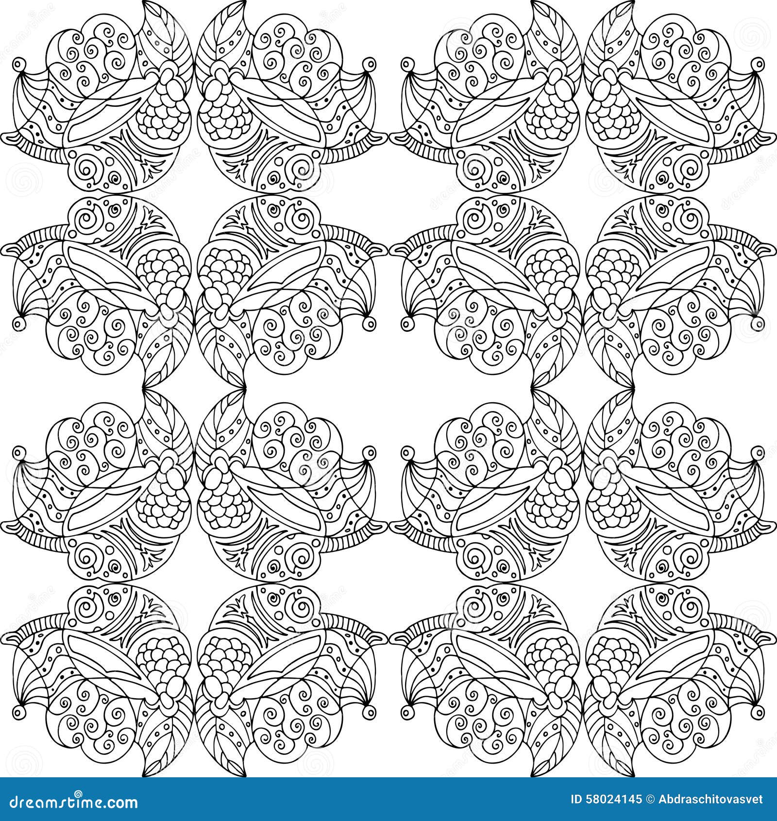 Zentangle 7 stock vector. Illustration of black, fabric - 58024145