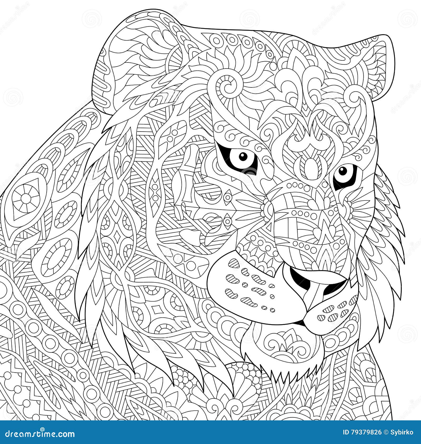 Zentangle Stilisierte Tiger Vektor Abbildung - Illustration von ...