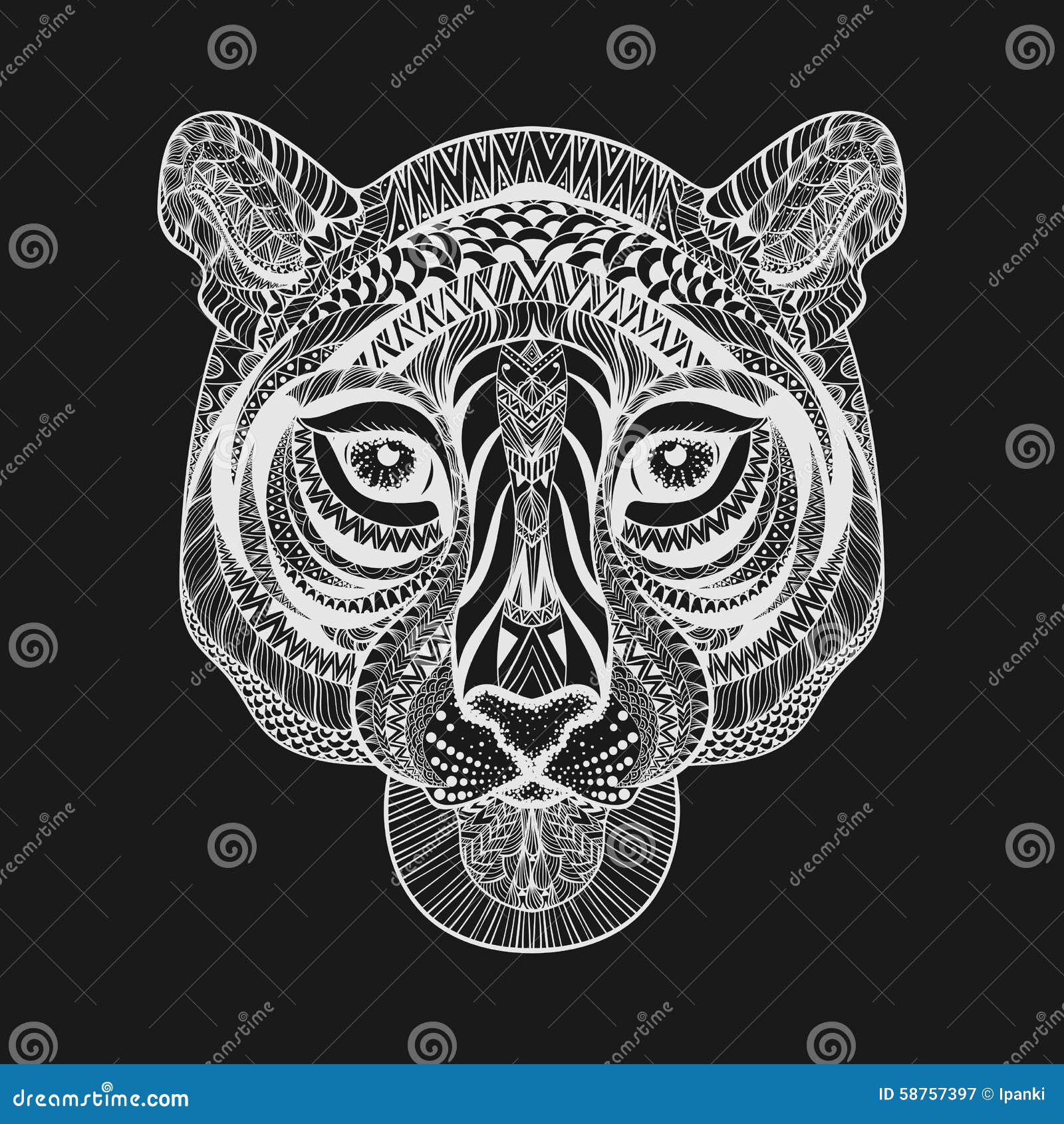 Zentangle Wildcat Lynx Bobcat Caracal Vector Illustration ... Zentangle Wildcat Lynx Bobcat Caracal Vector Illustration ...