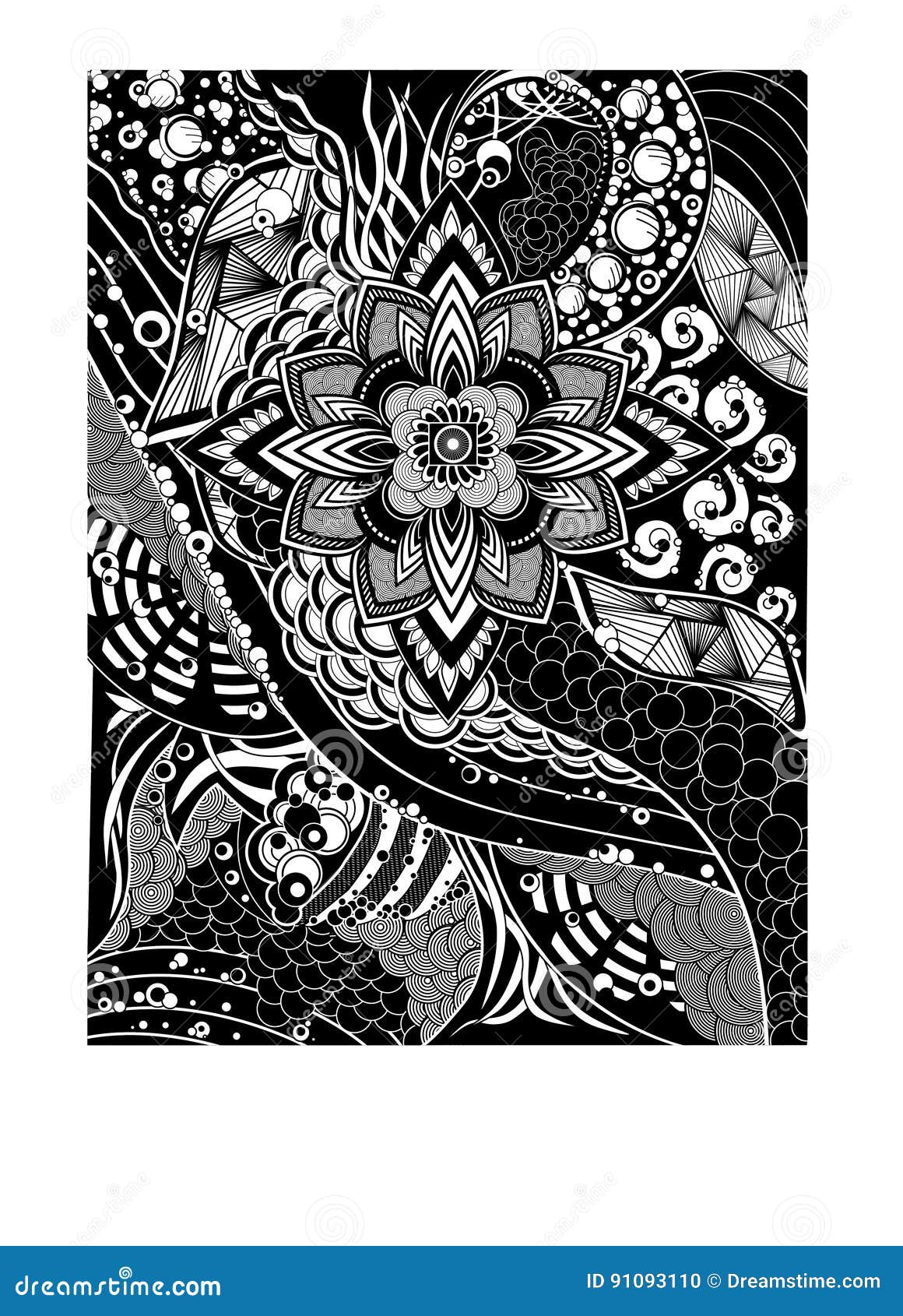 Zentangle Vector stock vector. Illustration of posters - 91093110