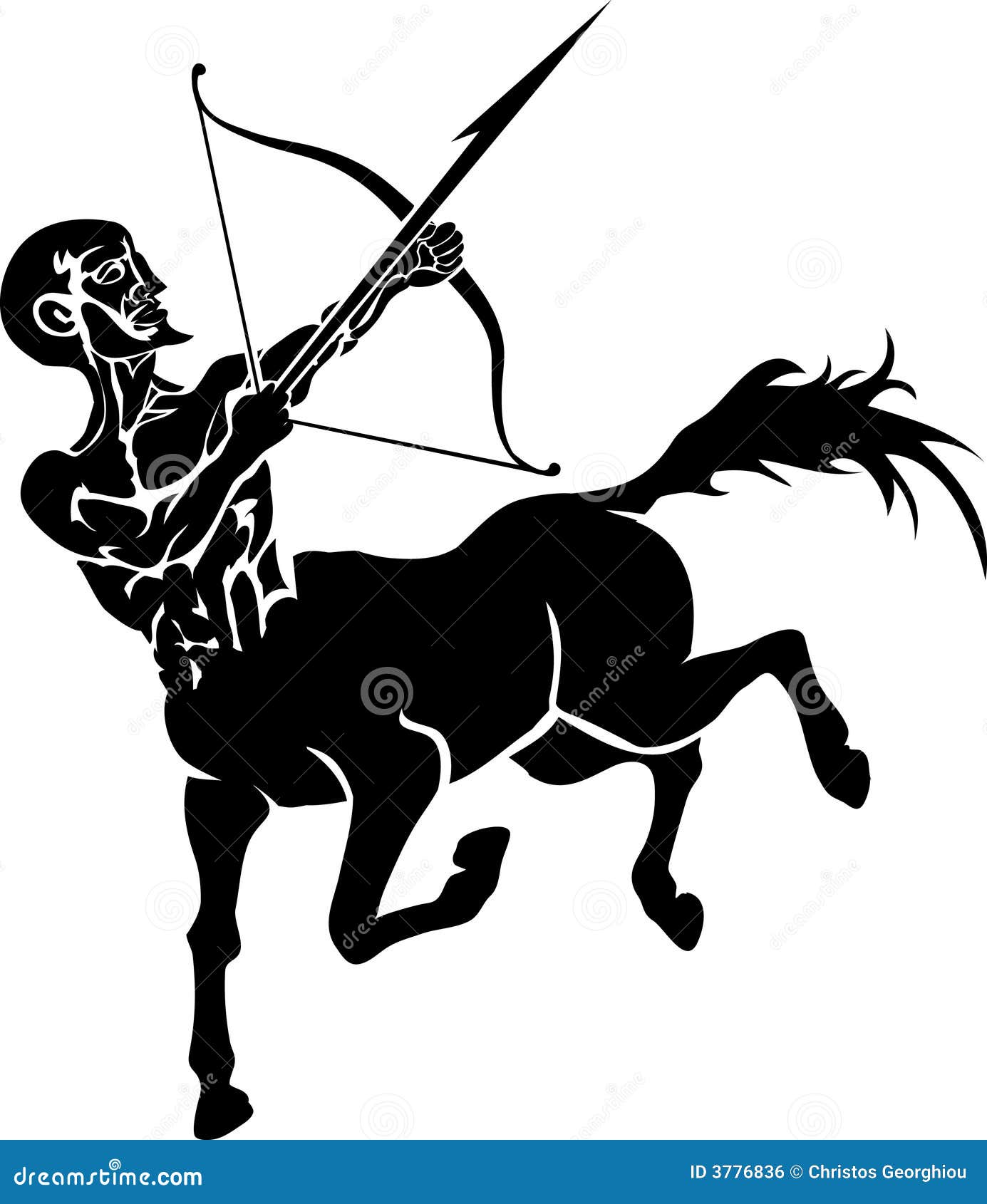 Zentaur vektor abbildung. Illustration von abbildung, stern - 3776836