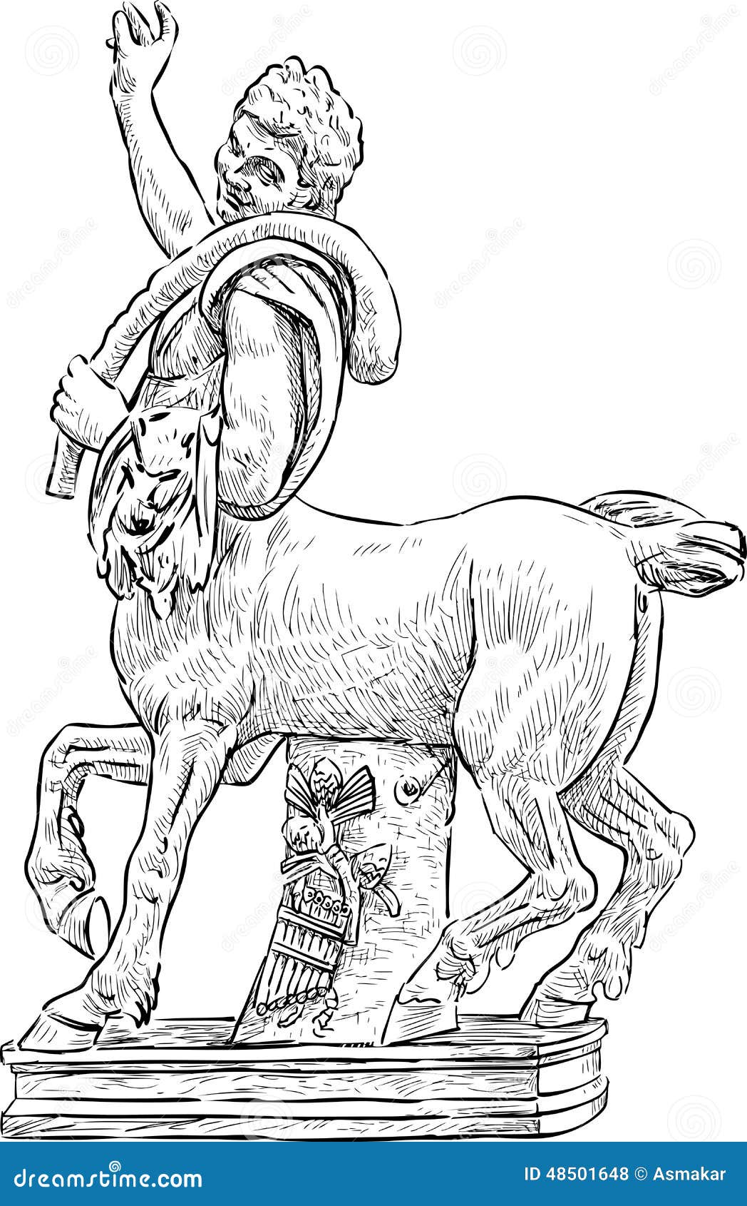 Zentaur vektor abbildung. Illustration von berühmt, zivilisation - 48501648