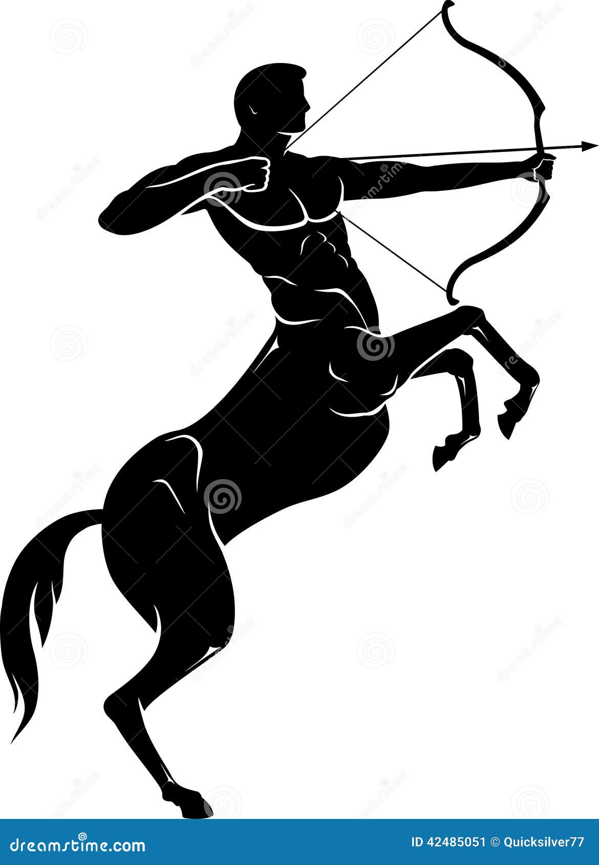 Zentaur Archer stock abbildung. Illustration von getrennt - 42485051
