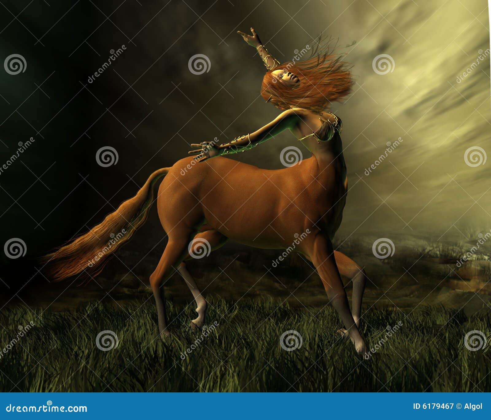 Zentaur im Sturm stock abbildung. Illustration von digital - 6179467