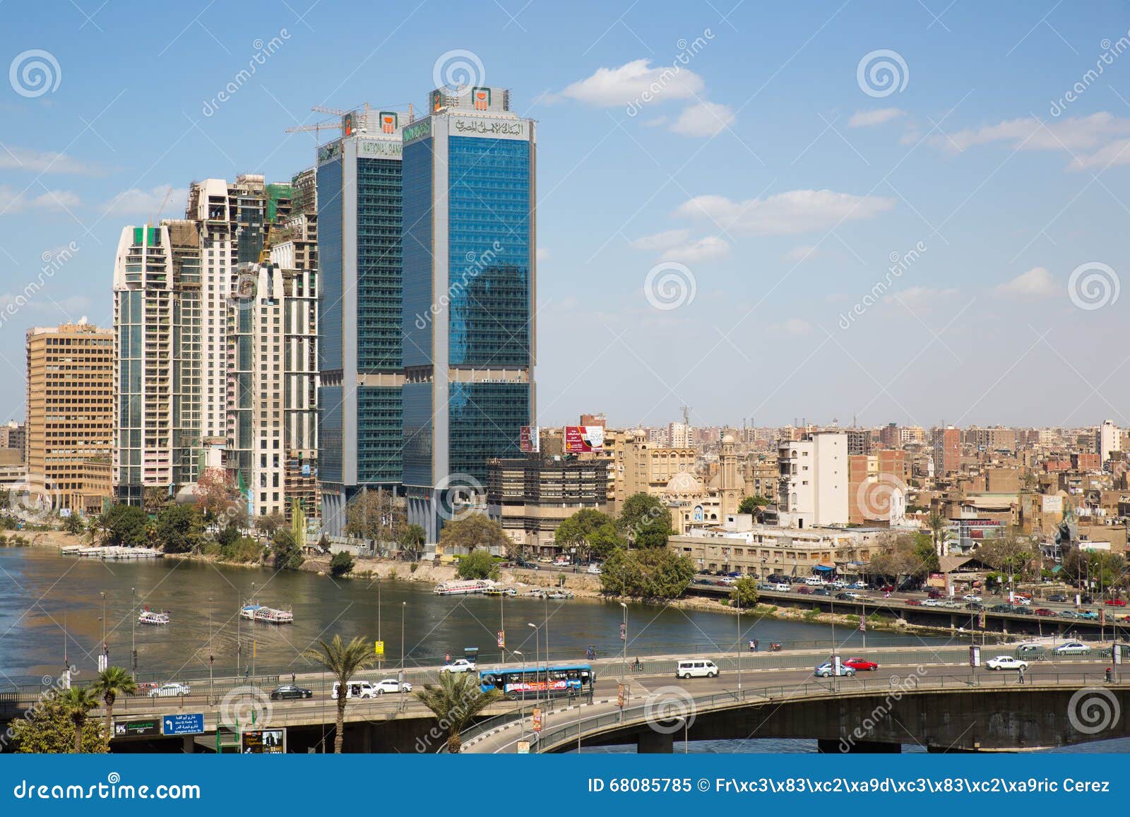 Zentrales Kairo Und Der Nil Redaktionelles Bild - Bild von nord, reise ...