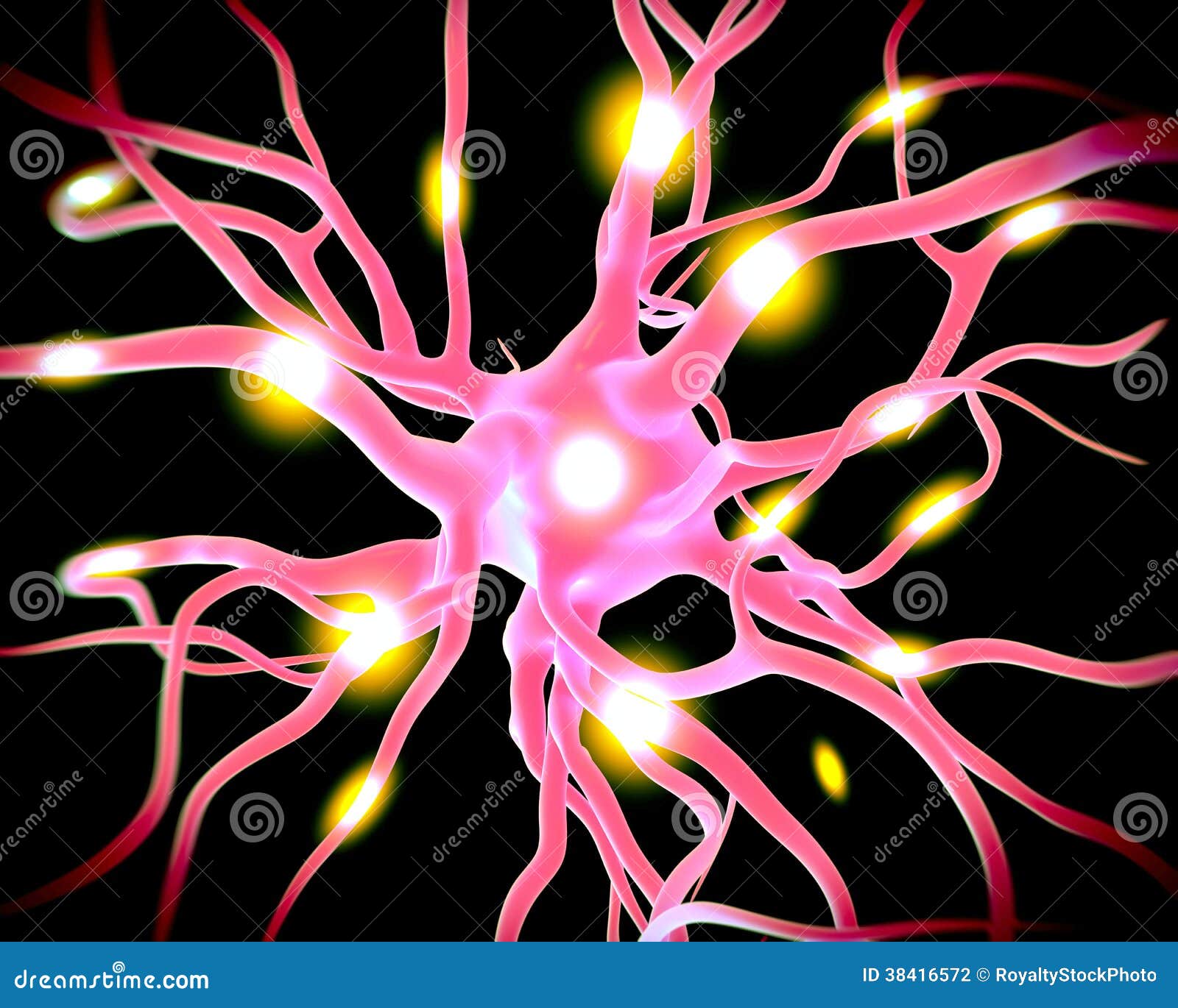 Zenuwcel of neuronen stock illustratie. Illustration of geproduceerd ...