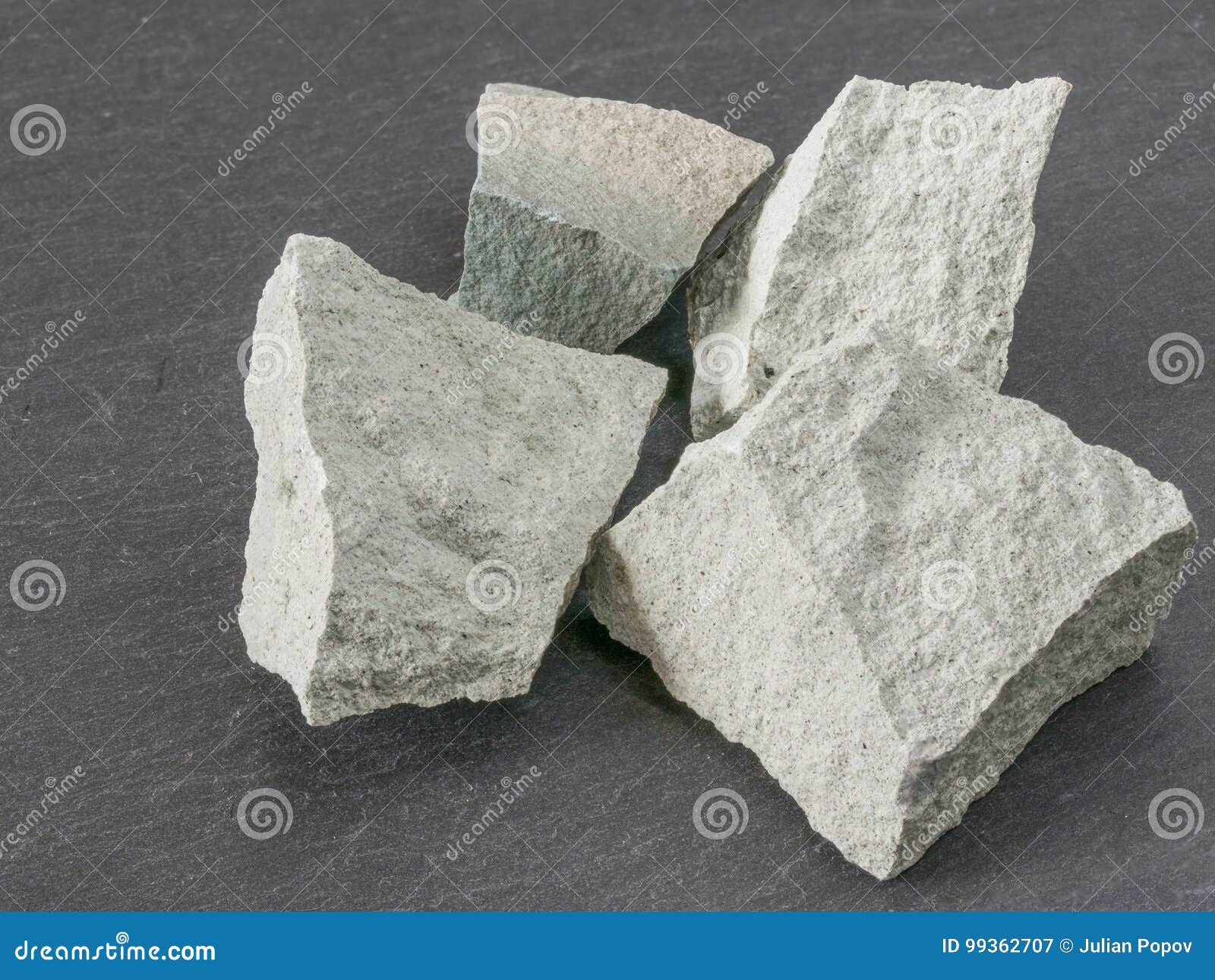 Zeolite Natural Raw Stones on Black Background.Macro Stock Image ...