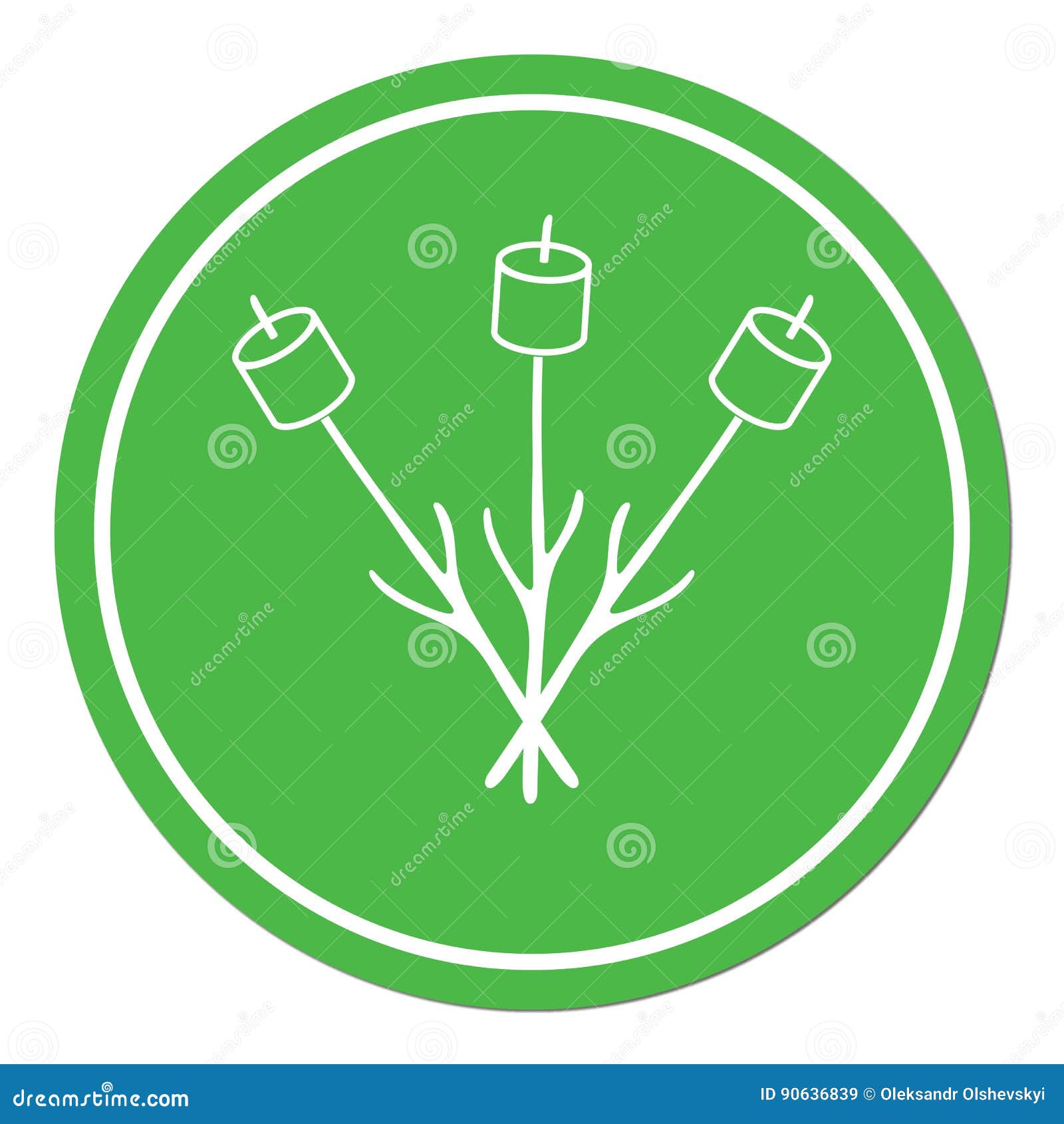 Zephyr on skewer icon stock vector. Illustration of icon - 90636839