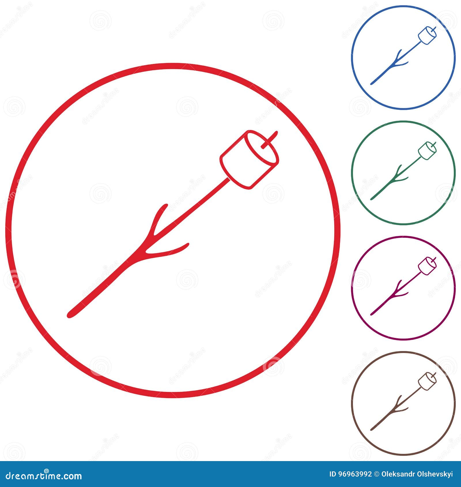 Zephyr on skewer icon stock vector. Illustration of zephyr - 96963992