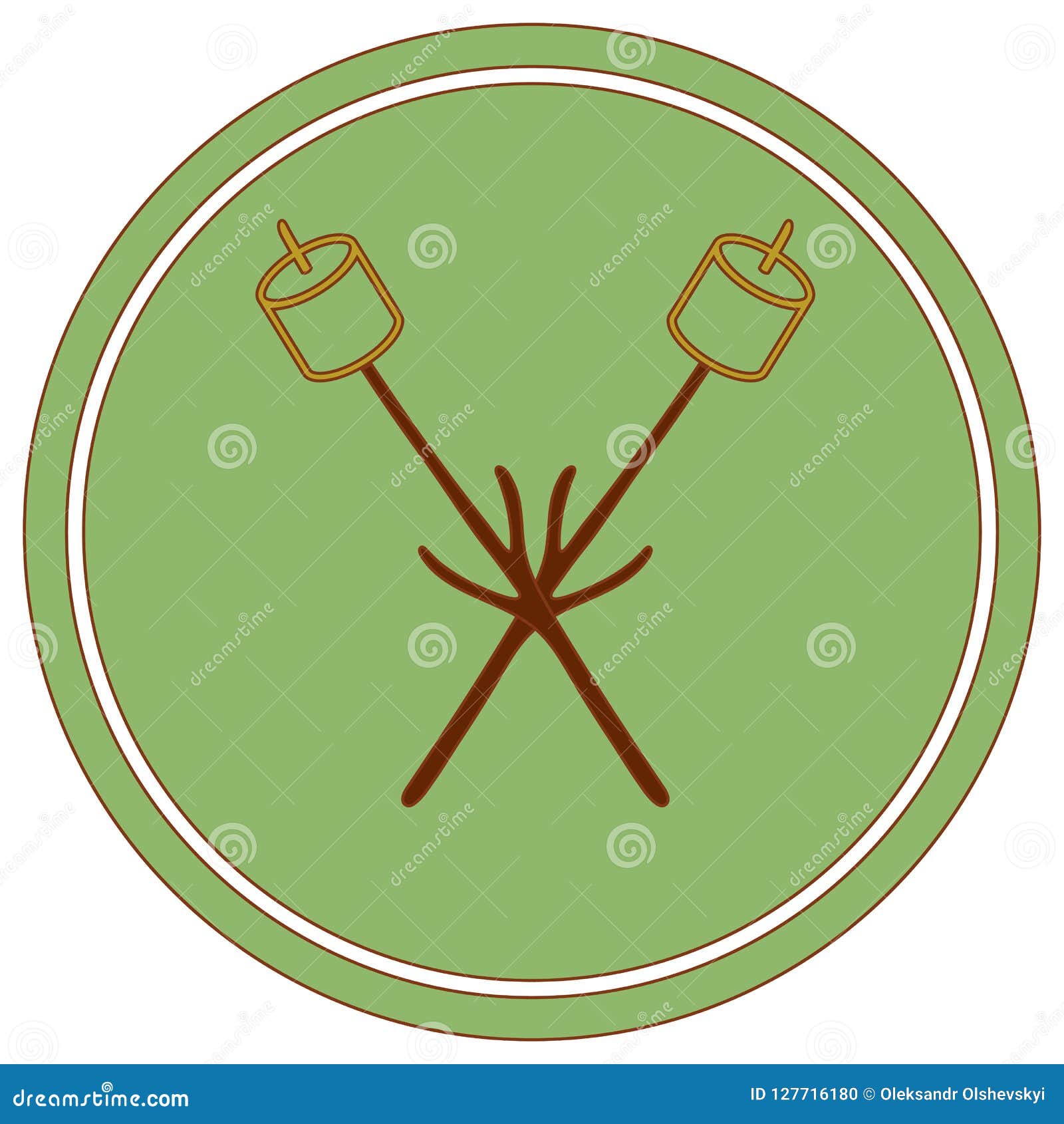 Zephyr on skewer icon stock vector. Illustration of sign - 127716180