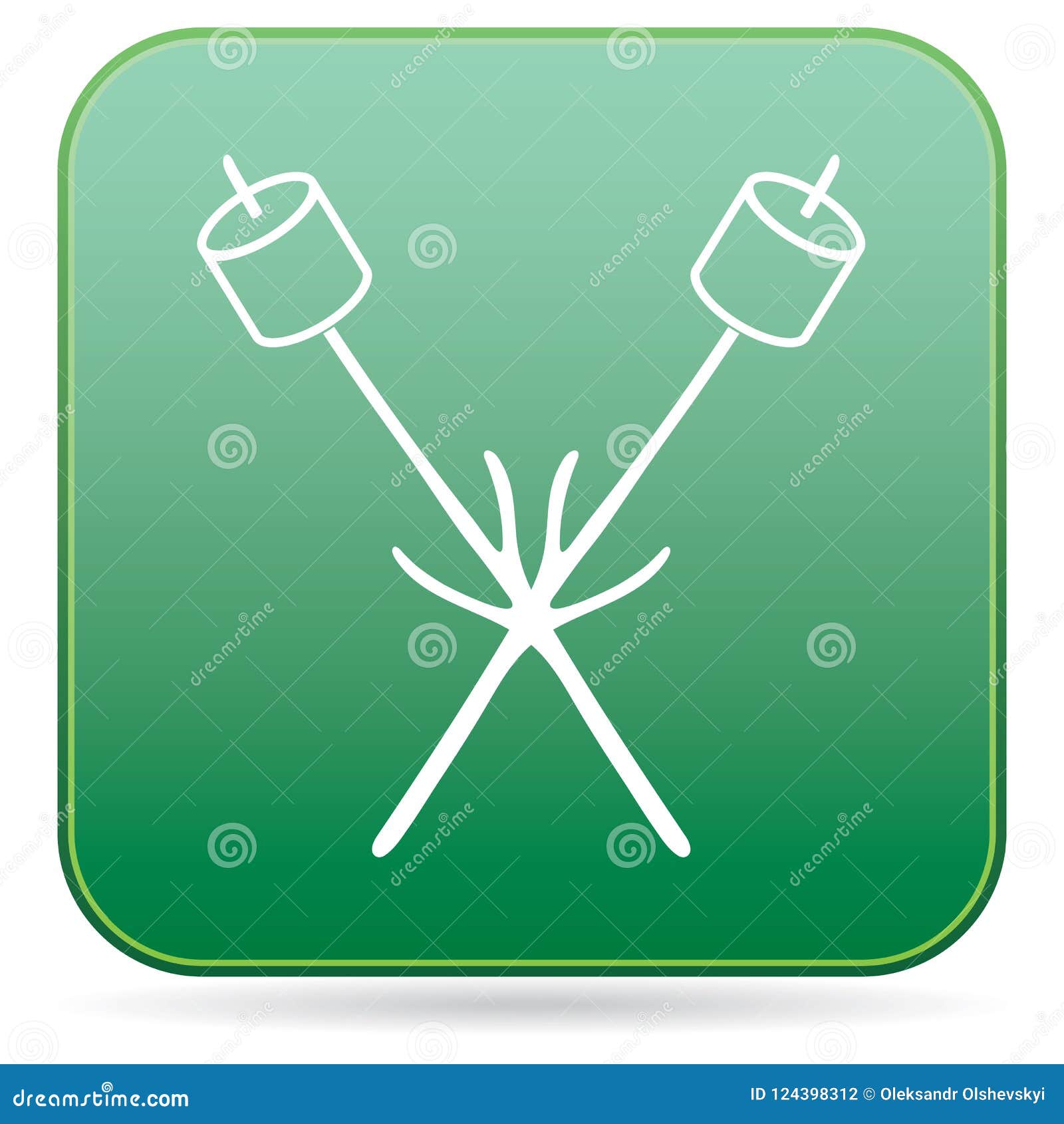 Zephyr on skewer icon stock vector. Illustration of grilled - 124398312