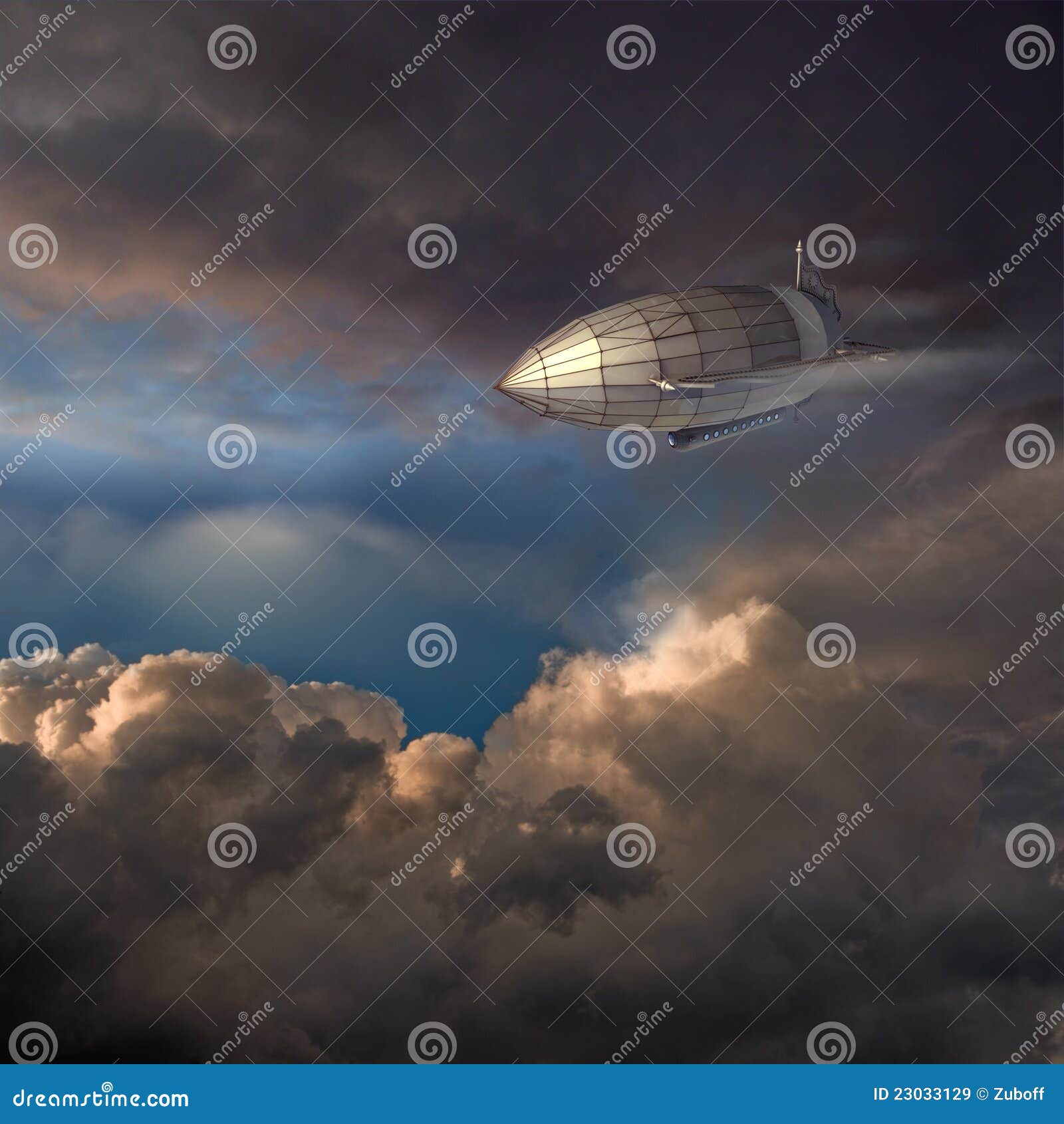 Zeppelin stock image. Image of space, flight, fantasy - 23033129