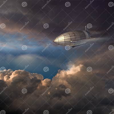 Zeppelin stock image. Image of space, flight, fantasy - 23033129