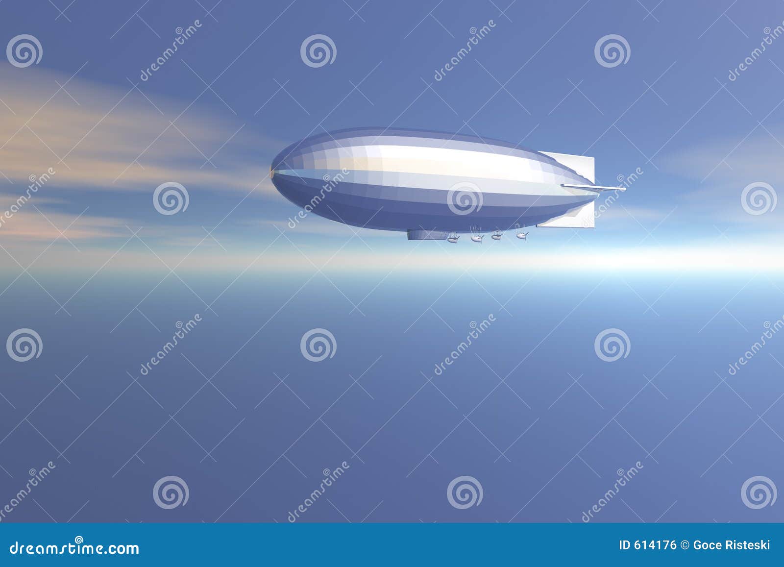 Zeppelin stock illustration. Illustration of yourney, aviation - 614176