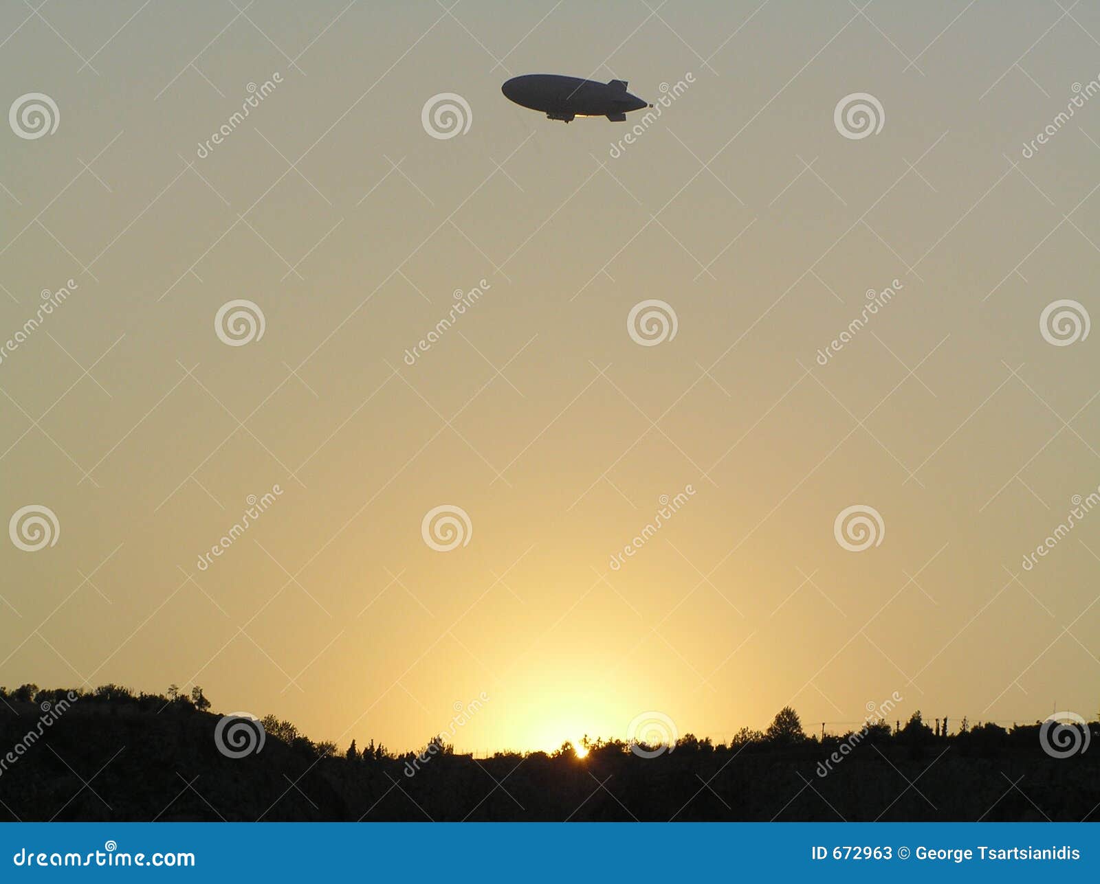 Zeppelin stock image. Image of dirigible, aeronautics, sunset - 672963