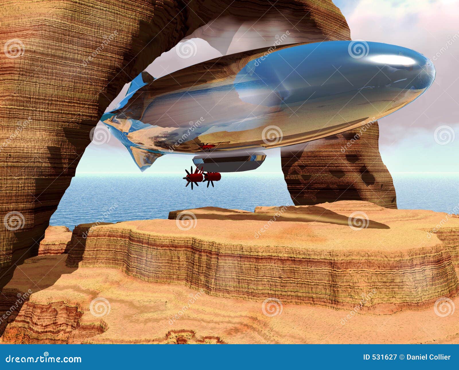 Zeppelin abstract stock illustration. Illustration of bright - 531627