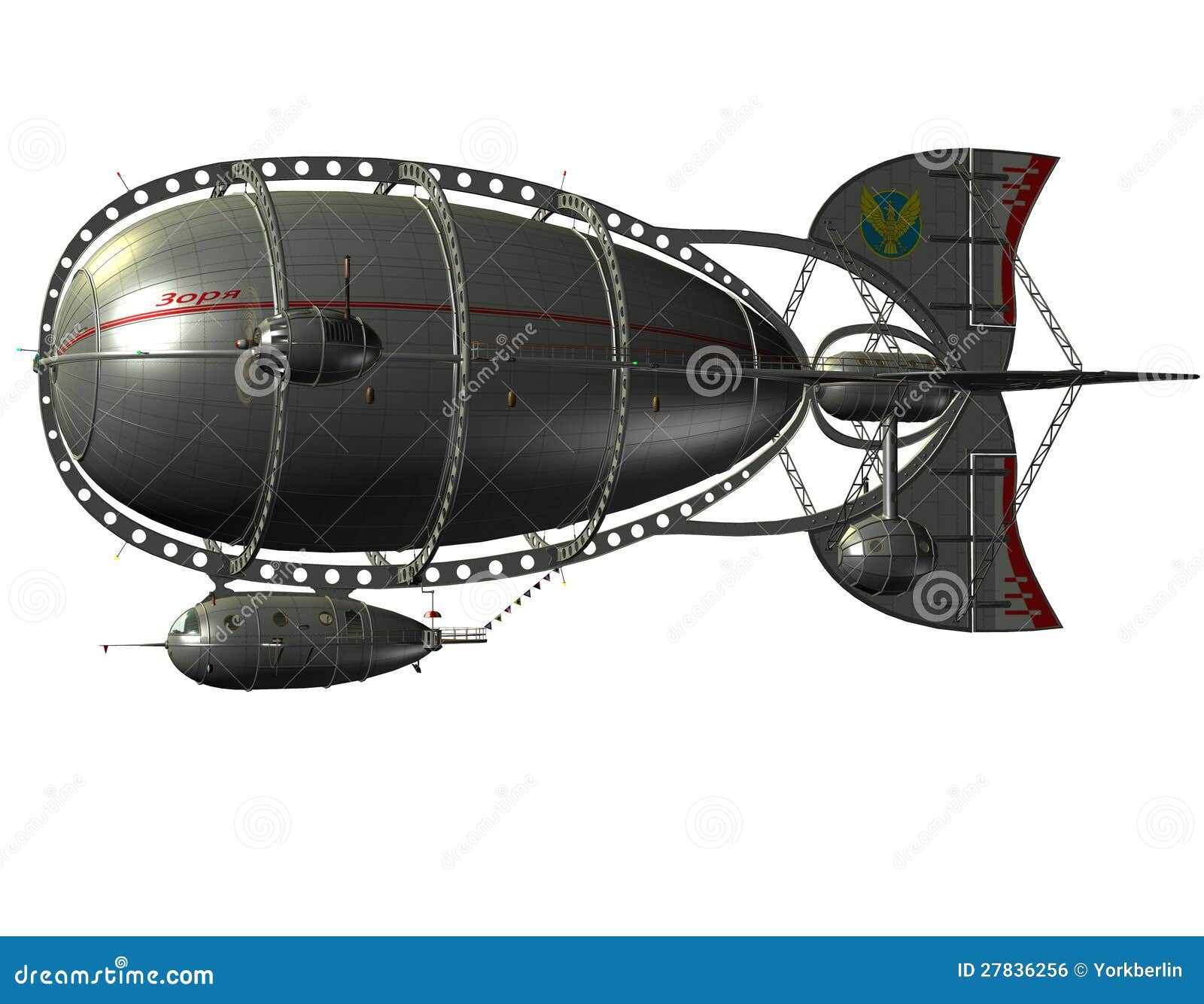 Zeppelin airship stock illustration. Illustration of rear - 27836256
