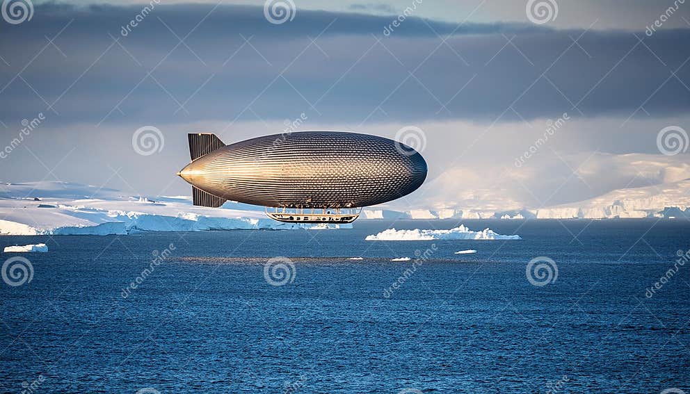 Zeppelin Airship, AI Generated Stock Illustration - Illustration of ...