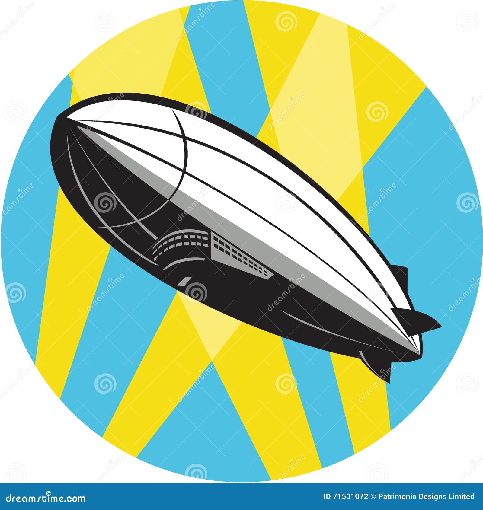 Zeppelin Blimp Aircraft Cartoon Vector | CartoonDealer.com #144593205