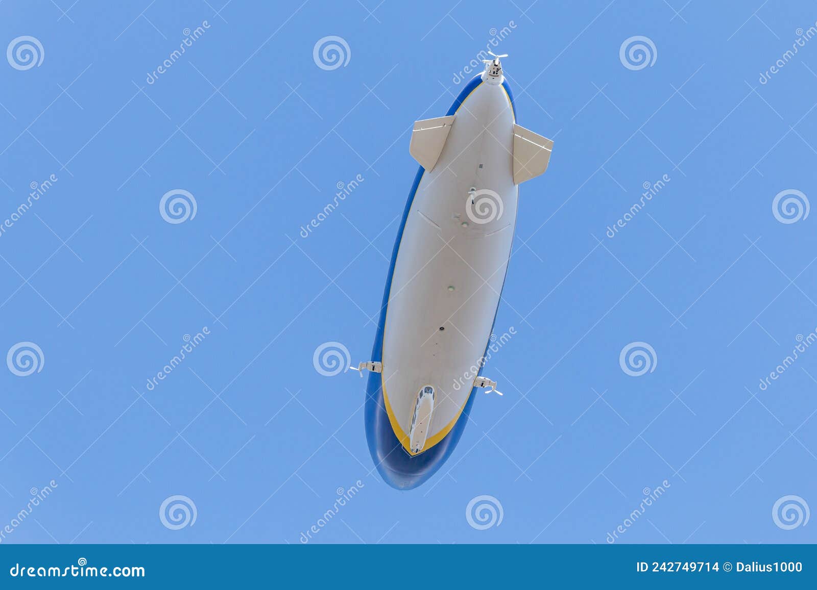 Zeppelin Flying Over the Sky - in Summer Sky - Denmark Stock Photo ...