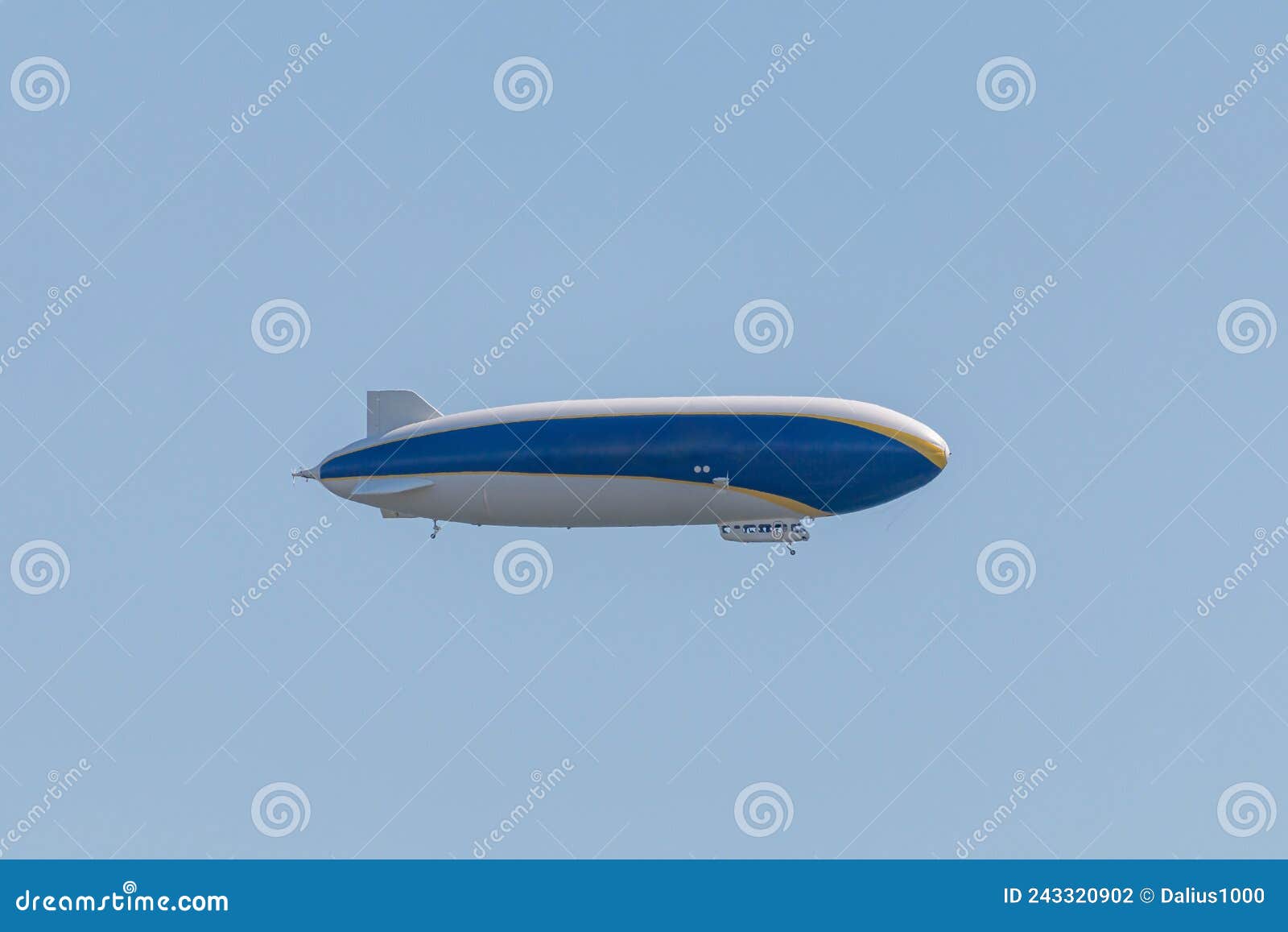 Zeppelin Flying in the Sky - in Summer Sky - Denmark Stock Photo ...