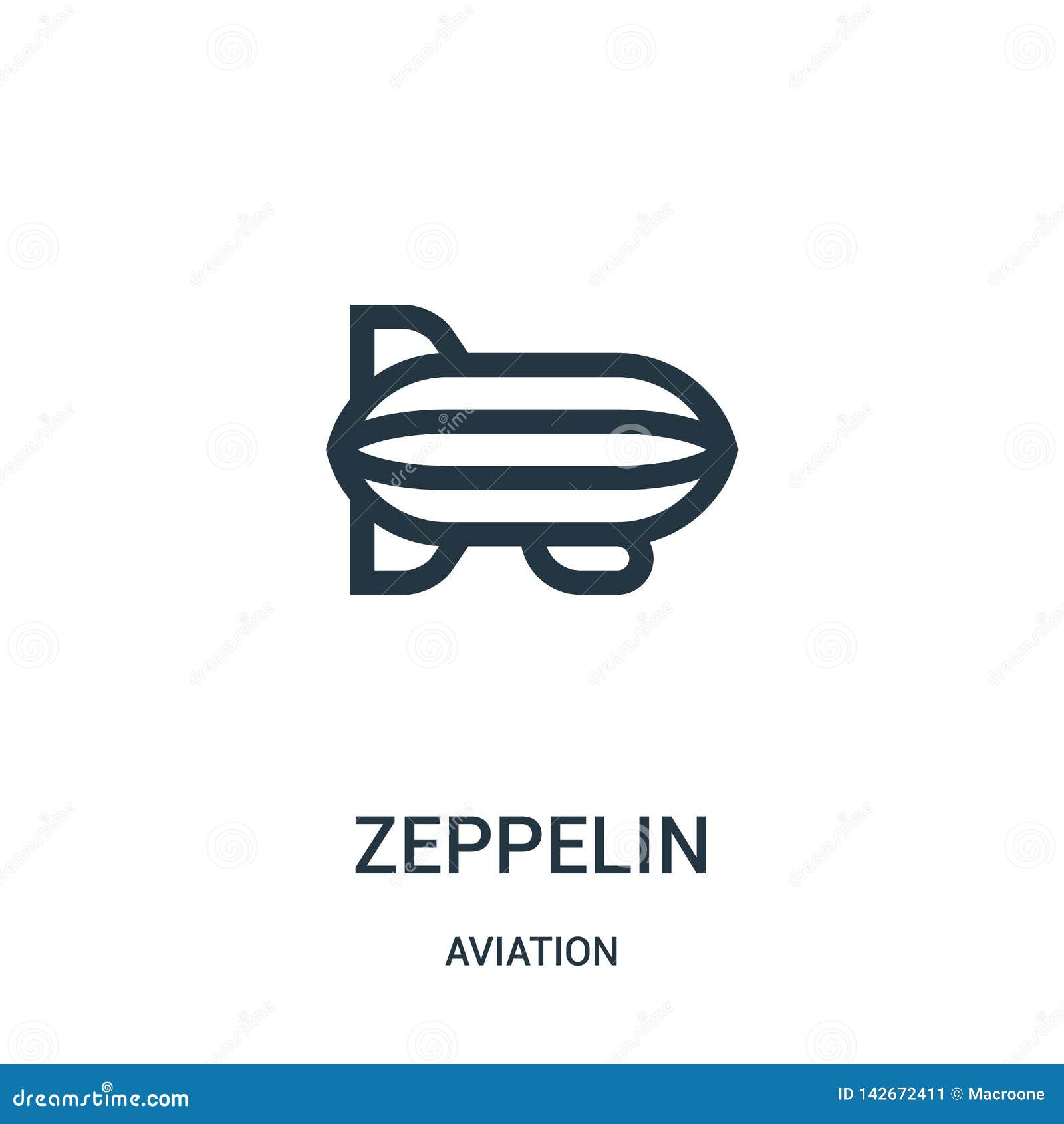 Zeppelin Icon Vector from Aviation Collection. Thin Line Zeppelin ...