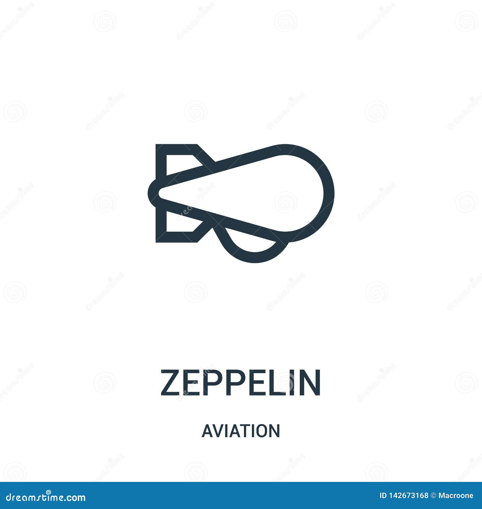 Zeppelin Icon Vector from Aviation Collection. Thin Line Zeppelin ...