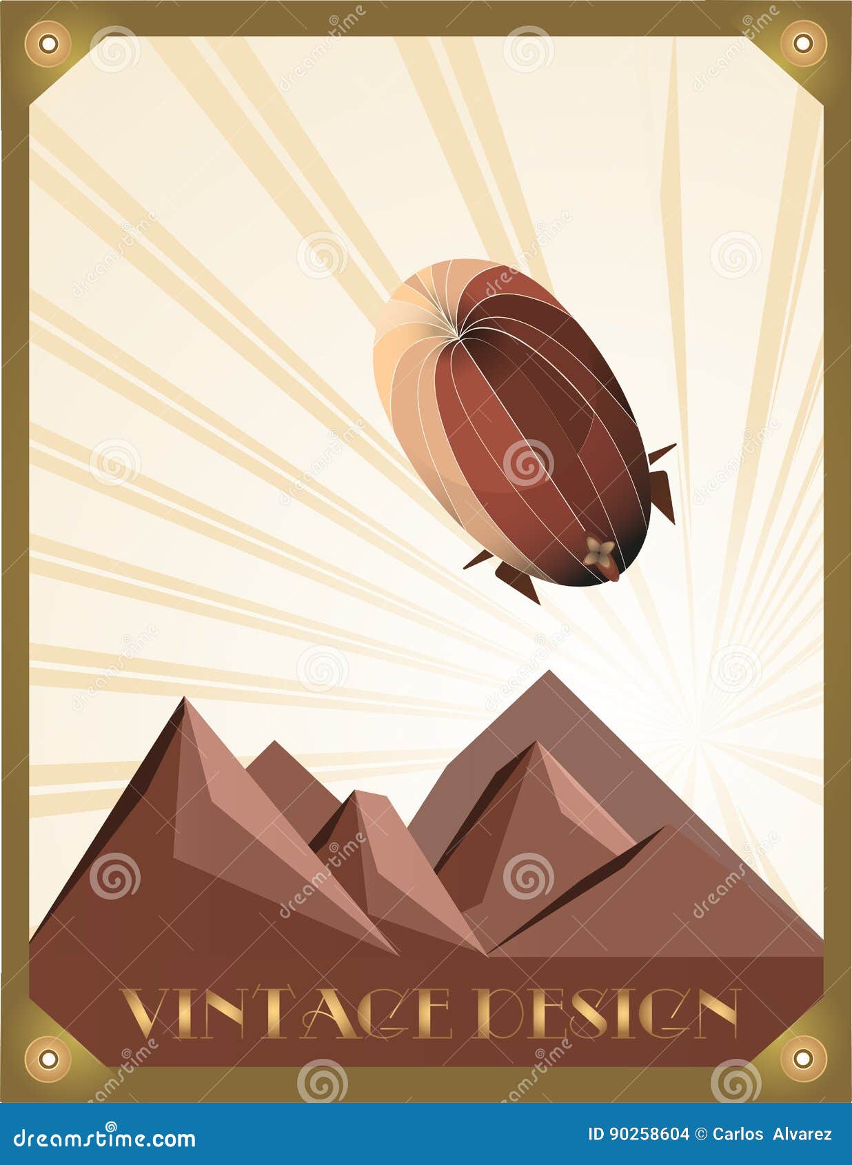 Zeppelin Art Deco Illustration Stock Illustrations – 7 Zeppelin Art ...