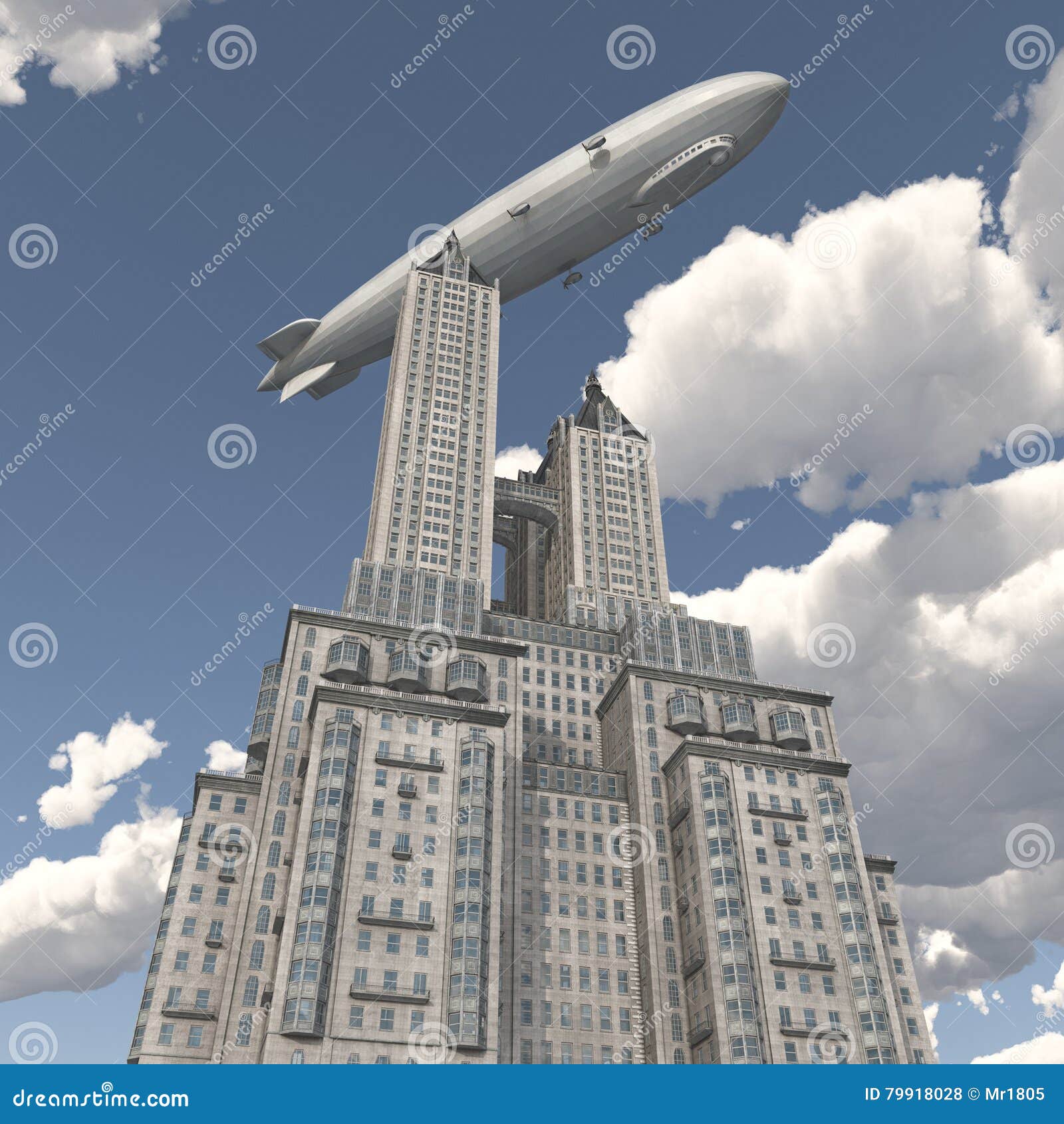 War Zeppelin Over WWI Trenches Royalty-Free Stock Photography ...