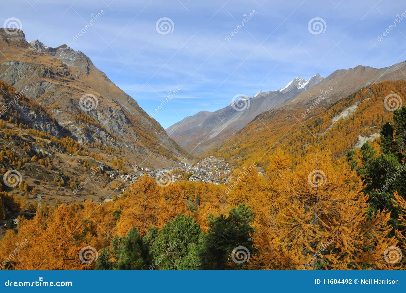 Zermatt in the fall stock photo. Image of mountain, hills - 11604492