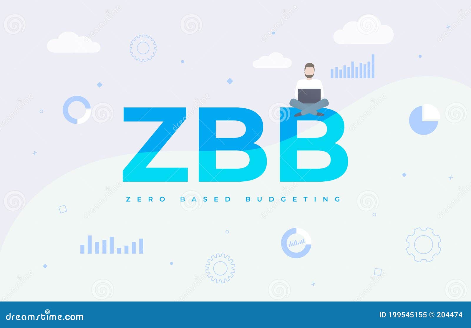 ZBB, Zero Based Budgeting. Concept With Keyword, People And Icons. Flat ...