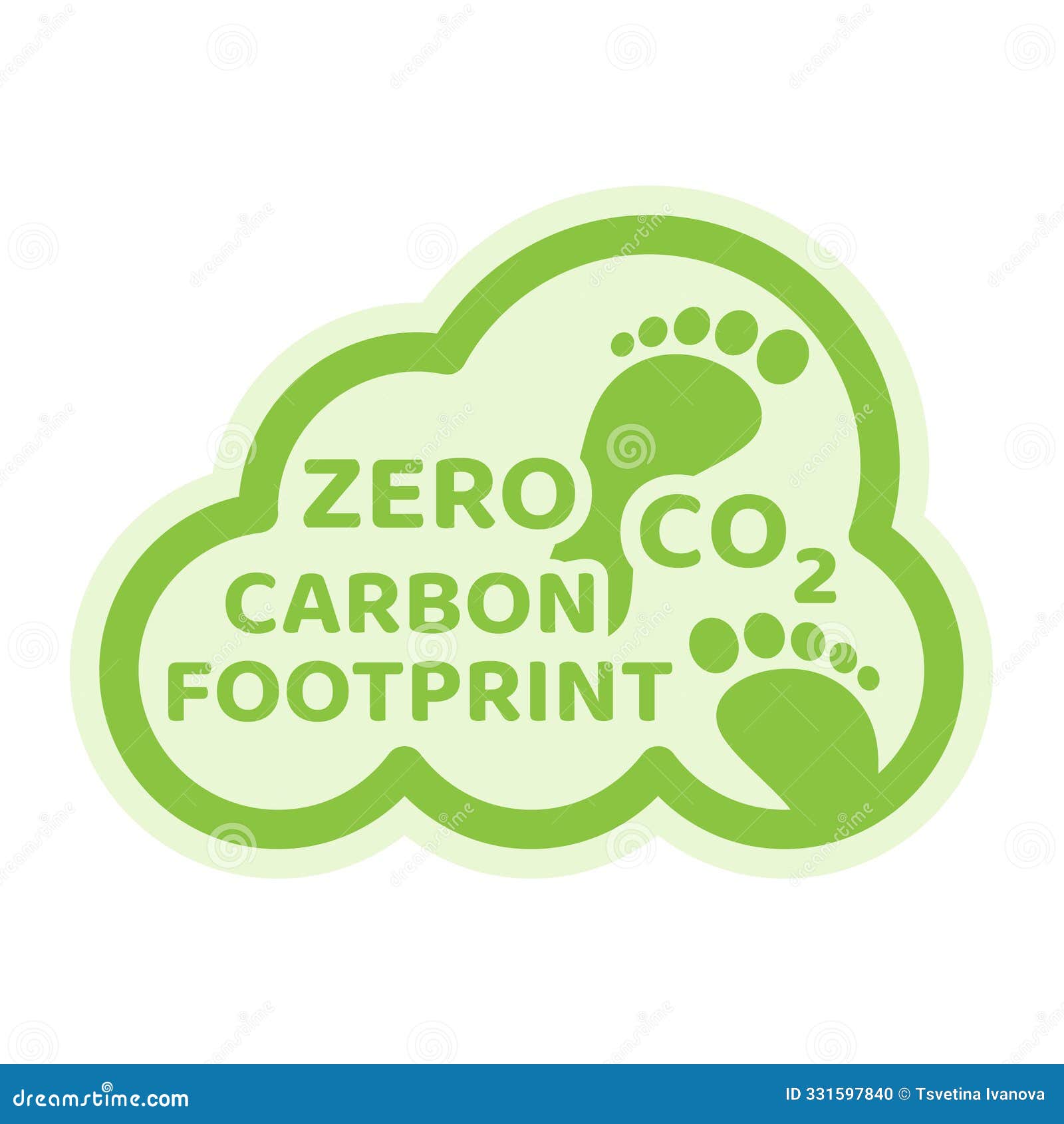 Zero Carbon Footprint Label Stock Illustration - Illustration of ...