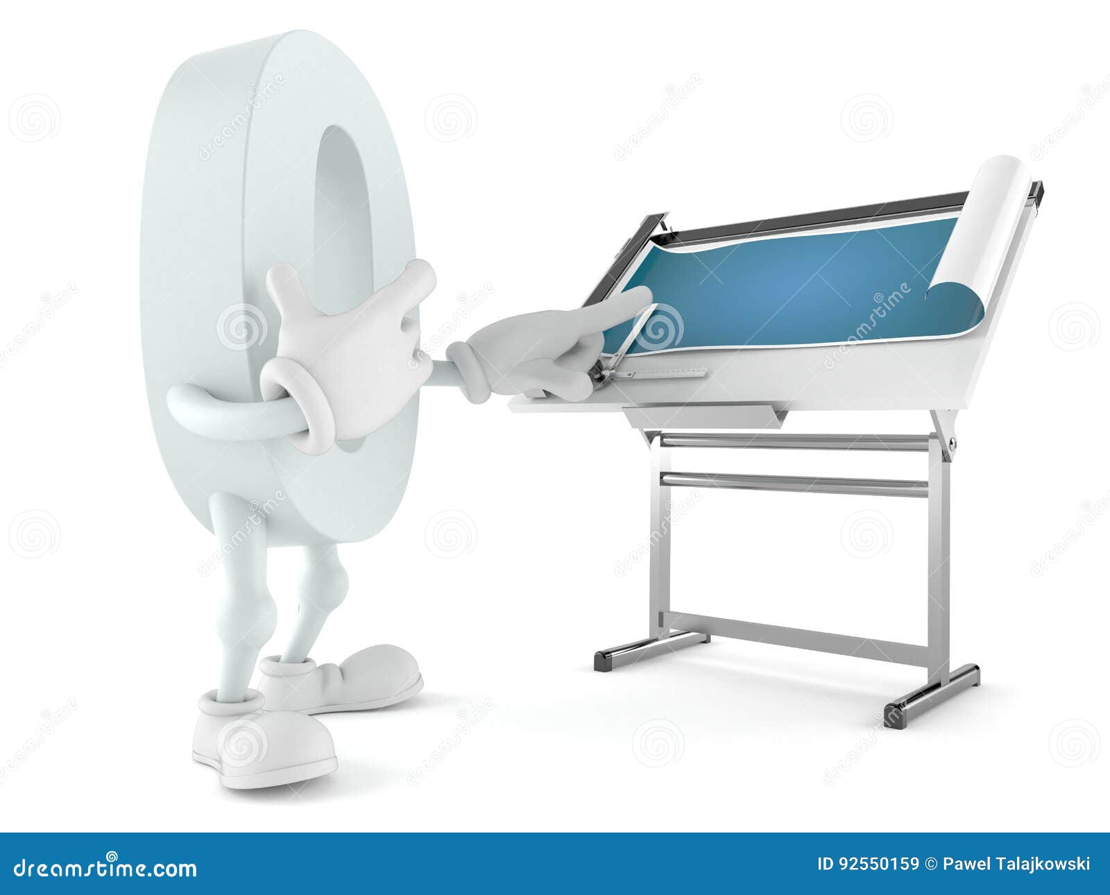 Zero Character with Blueprint Stock Illustration - Illustration of ...