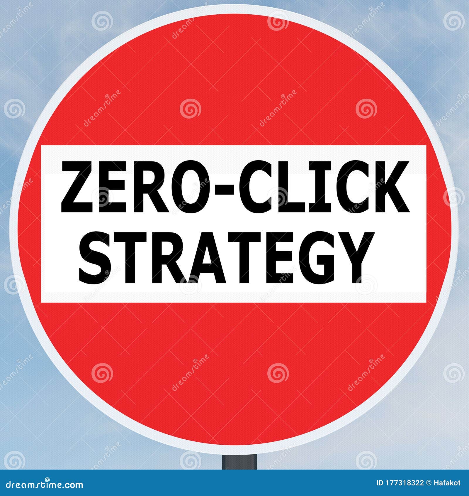 ZERO-CLICK STRATEGY Concept Stock Illustration - Illustration of road ...