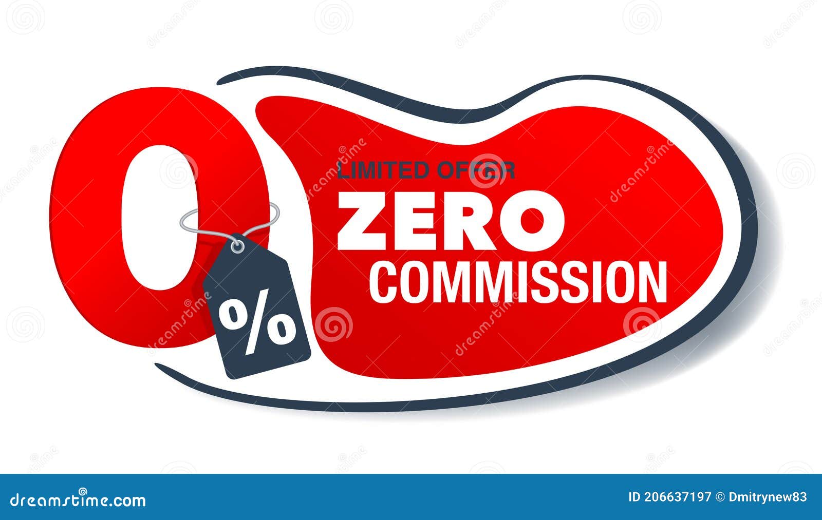 Zero Commission And Interest Free 3D Icon Vector Illustration ...
