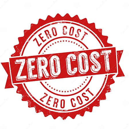 Zero cost sign or stamp stock vector. Illustration of market - 164966121