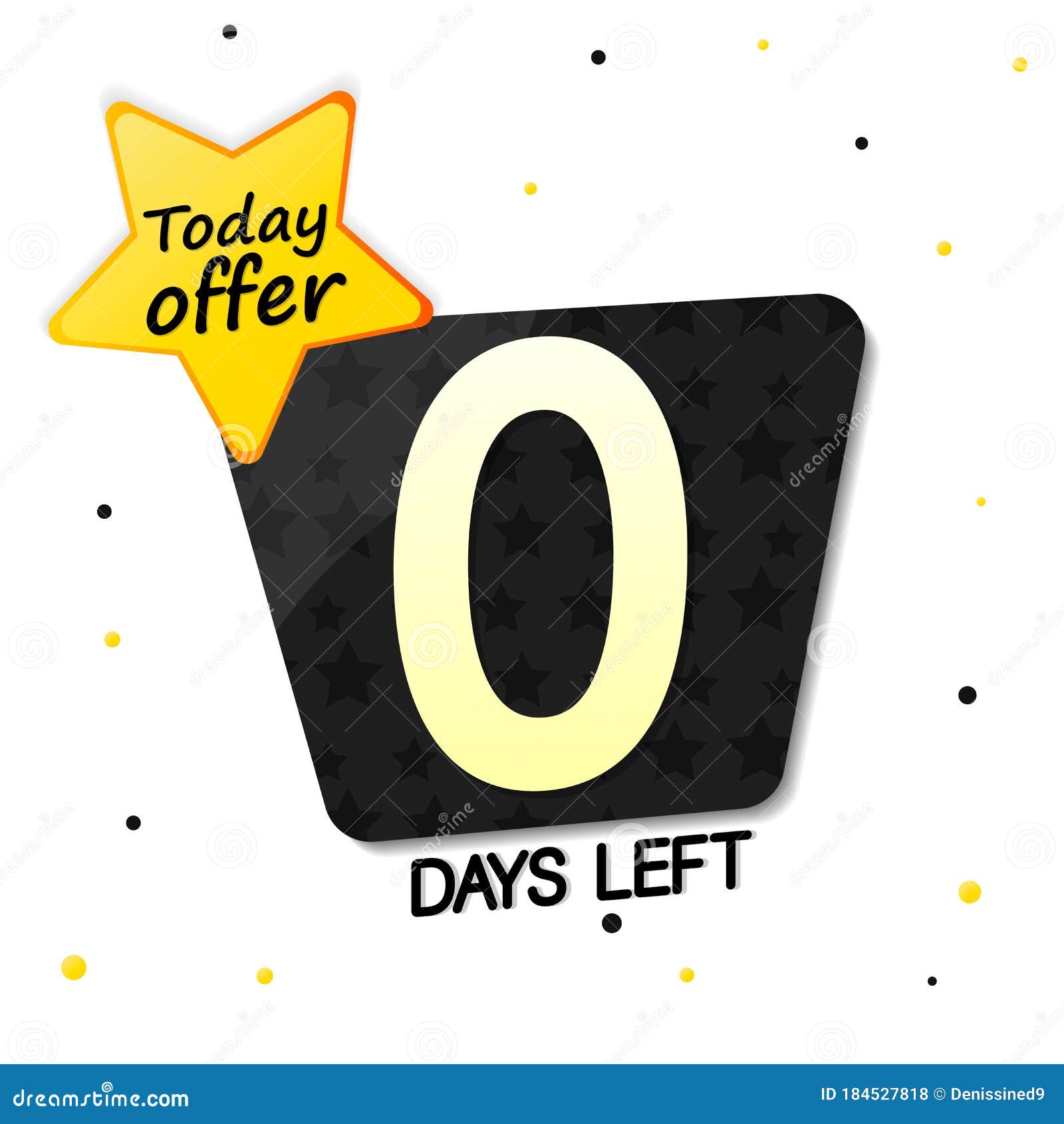 0 Days Left, Countdown Tag, Banner Design Template, Don`t Miss Out ...