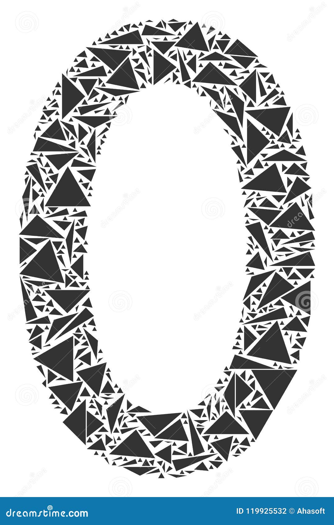 Zero Digit Collage of Triangles Stock Vector - Illustration of concept ...