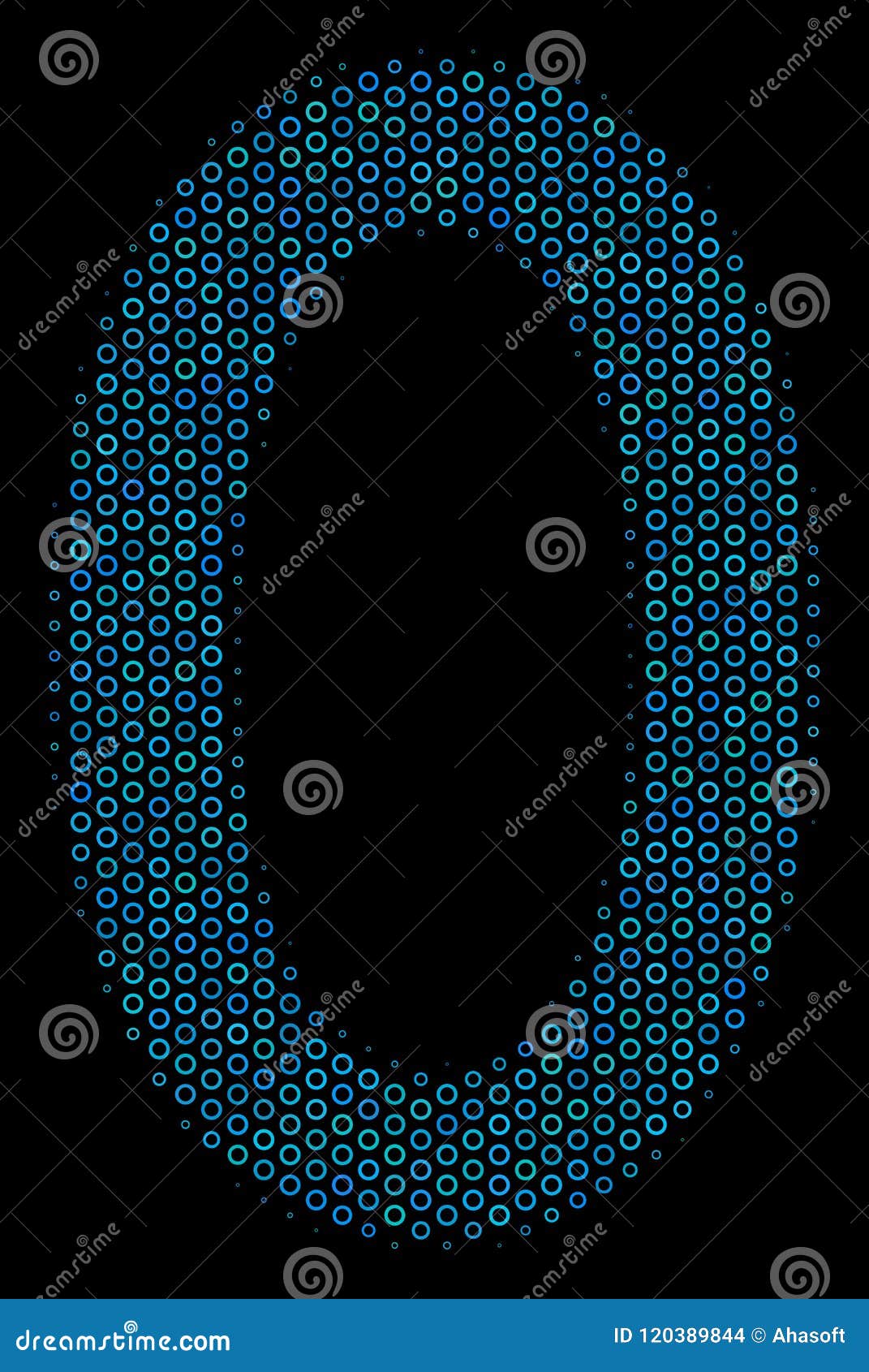 Zero Digit Location Icon Vector | CartoonDealer.com #204623302