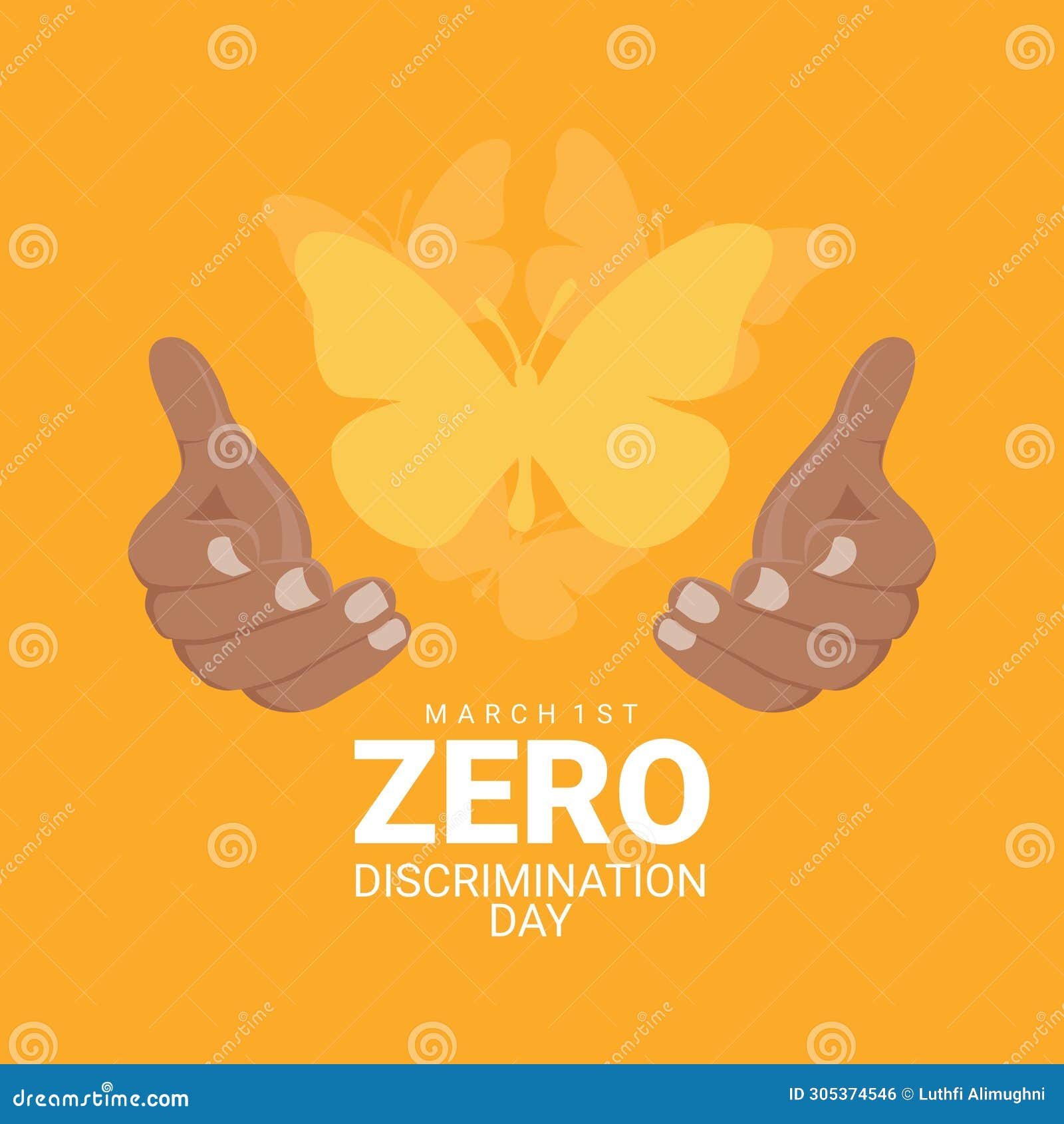 Zero Discrimination Day Poster Template Vector Stock Vector ...