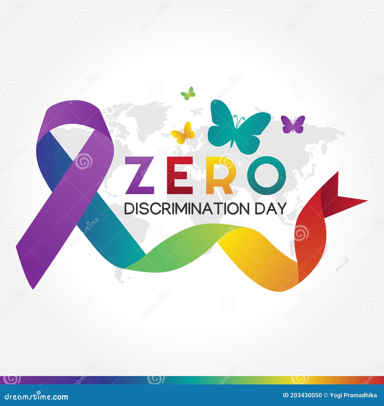 Zero Discrimination Day Vector Illustration Stock Vector - Illustration ...