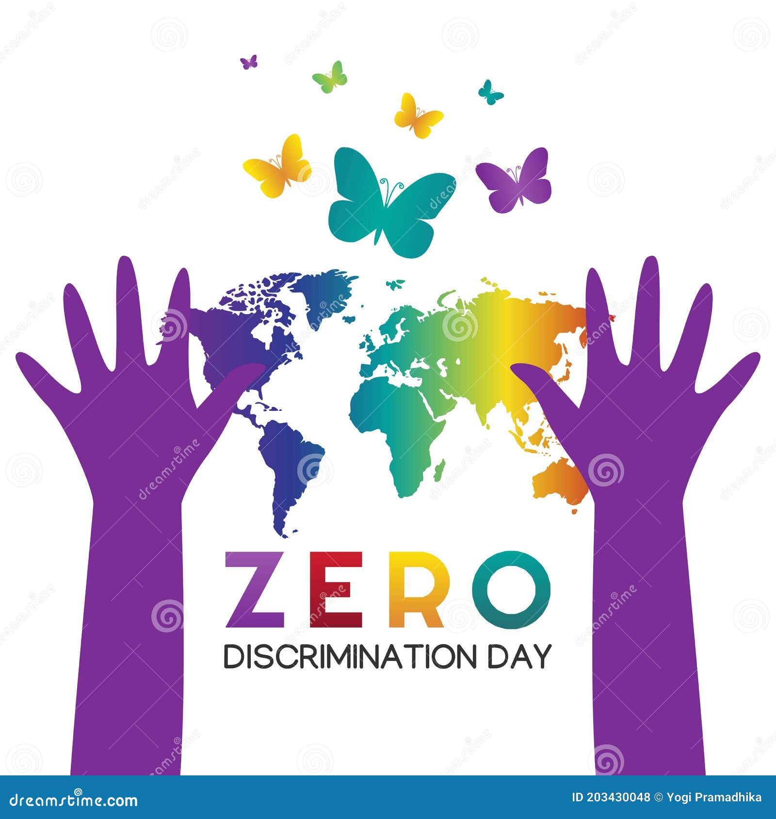 Zero Discrimination Day Vector Illustration Stock Vector - Illustration ...