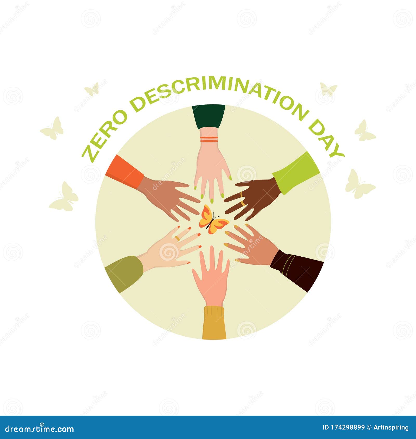 Zero Discrimination Day Web or Ad Banner. Equal Rights Stock Vector ...